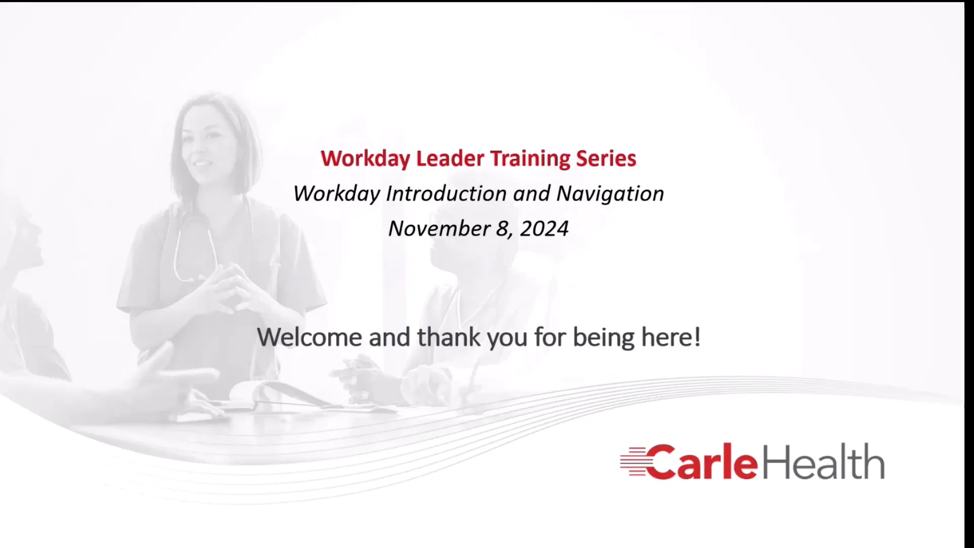Workday Leader Training:Introduction and Navigation