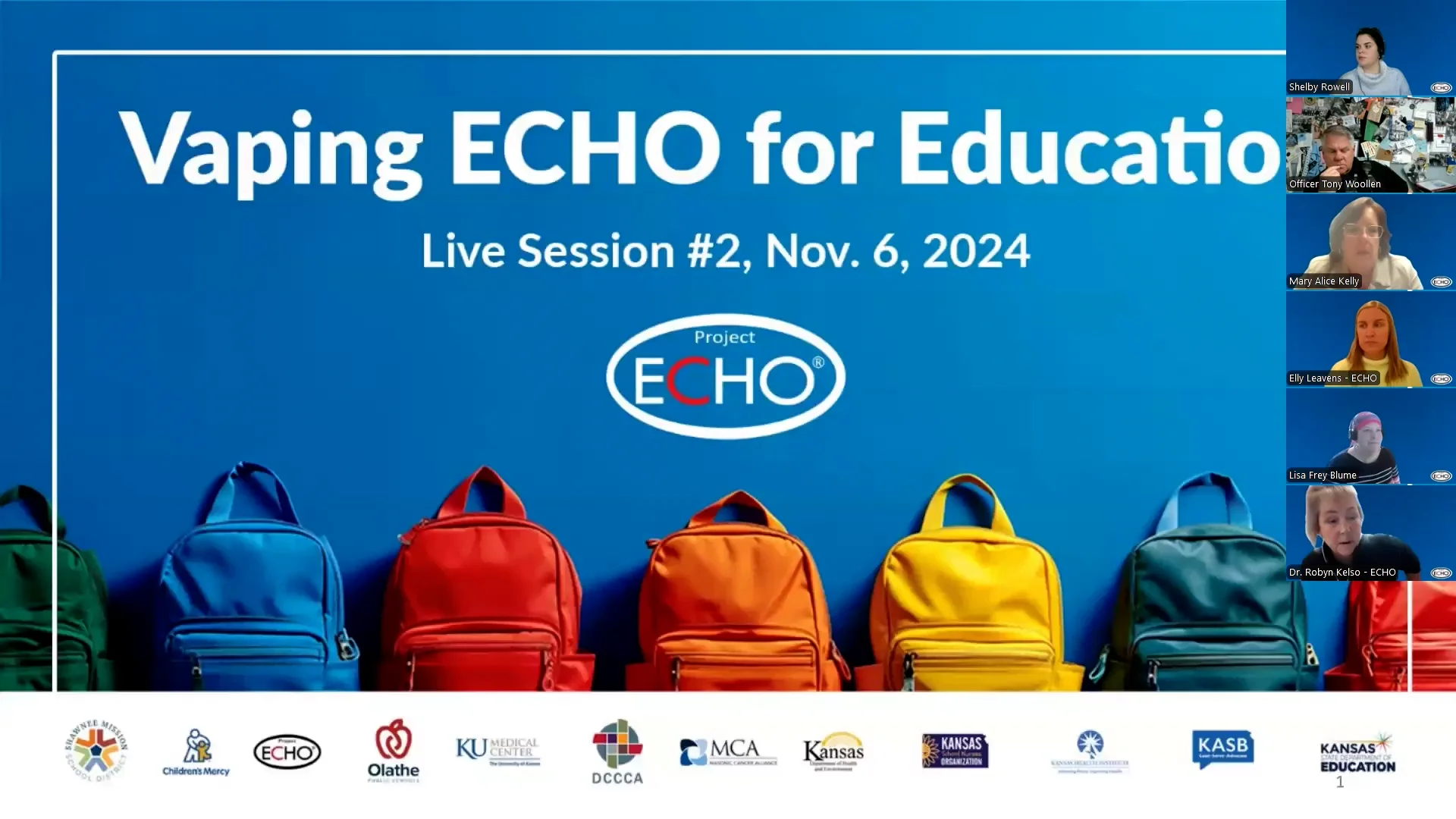 Vaping ECHO for Education: Live Session #2 | Nov. 6, 2024