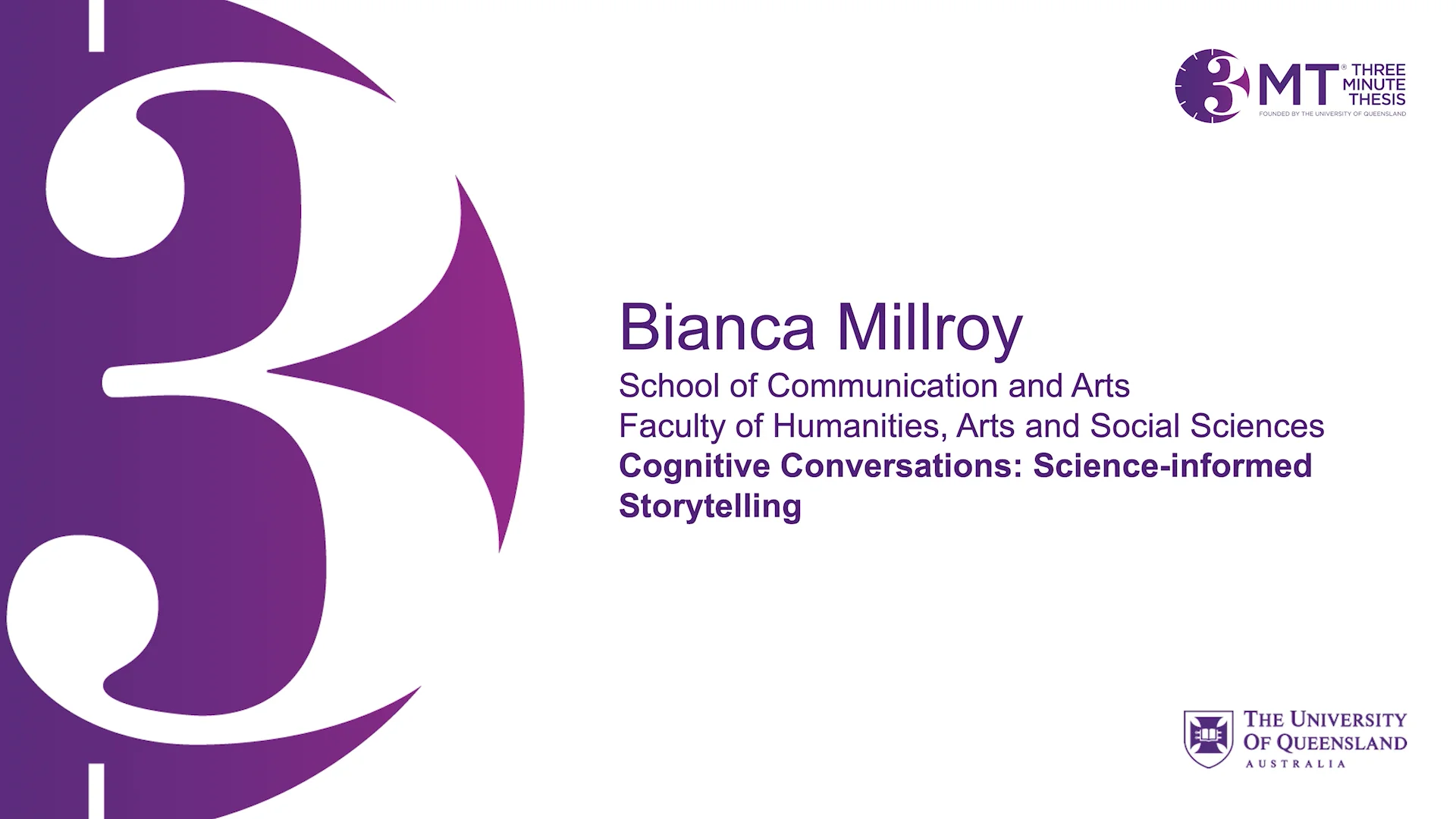 Bianca Millroy - The University of Queensland