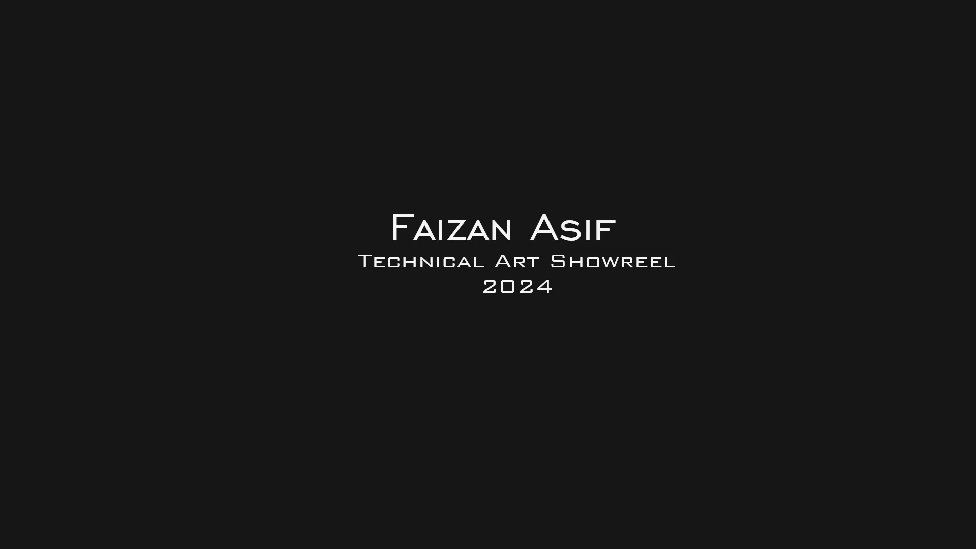 Tech Art Showreel 2024 - Faizan Asif