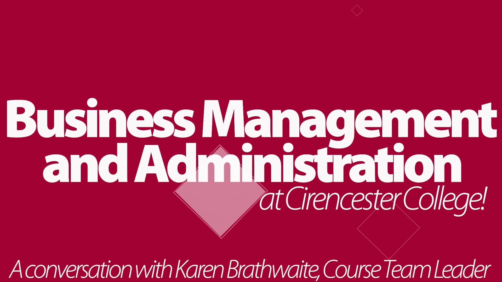 Studying T-level Business Management and Administration at Cirencester College!