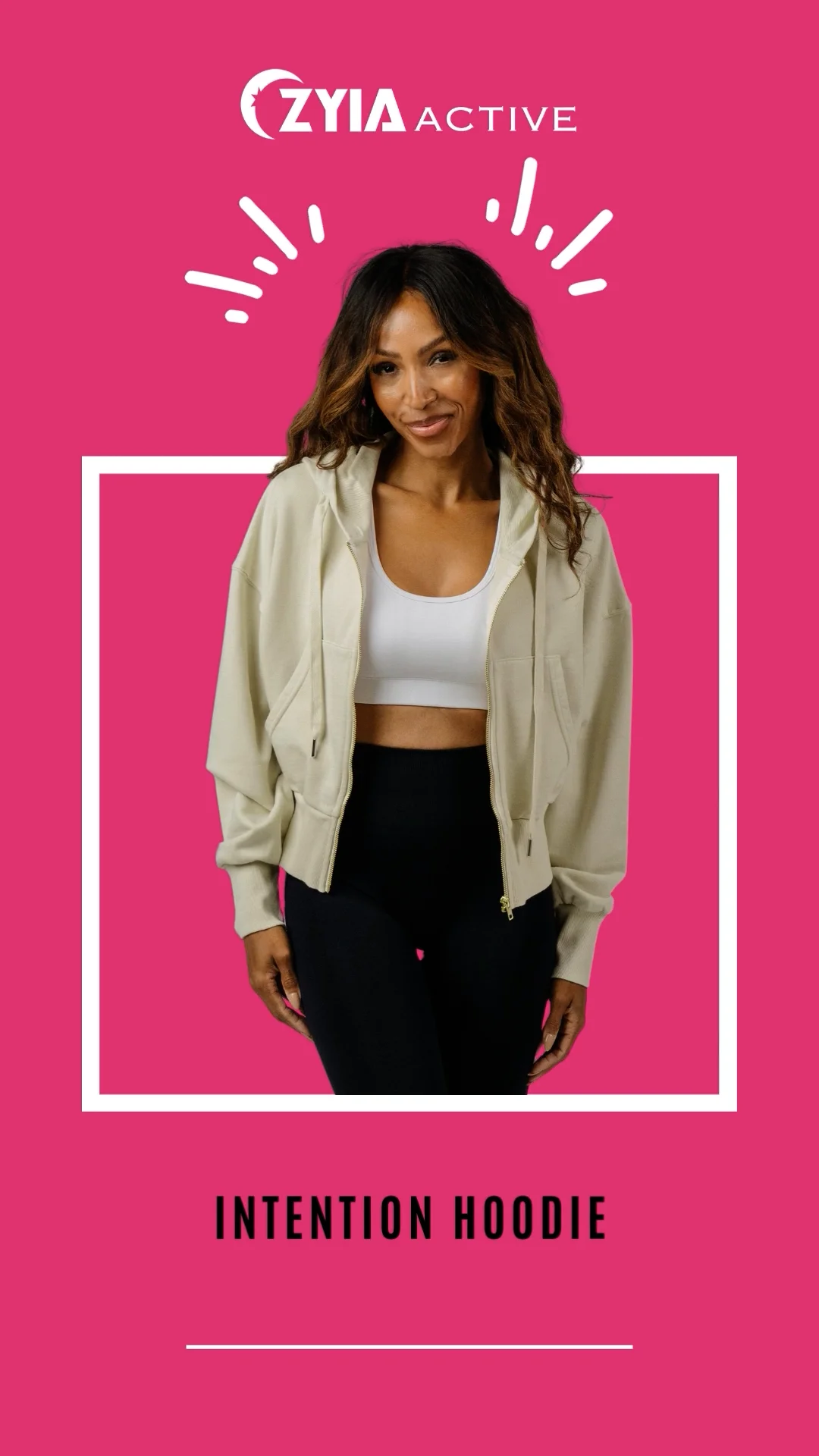 Intention Hoodie | Ivory #4034 | Pink #4035