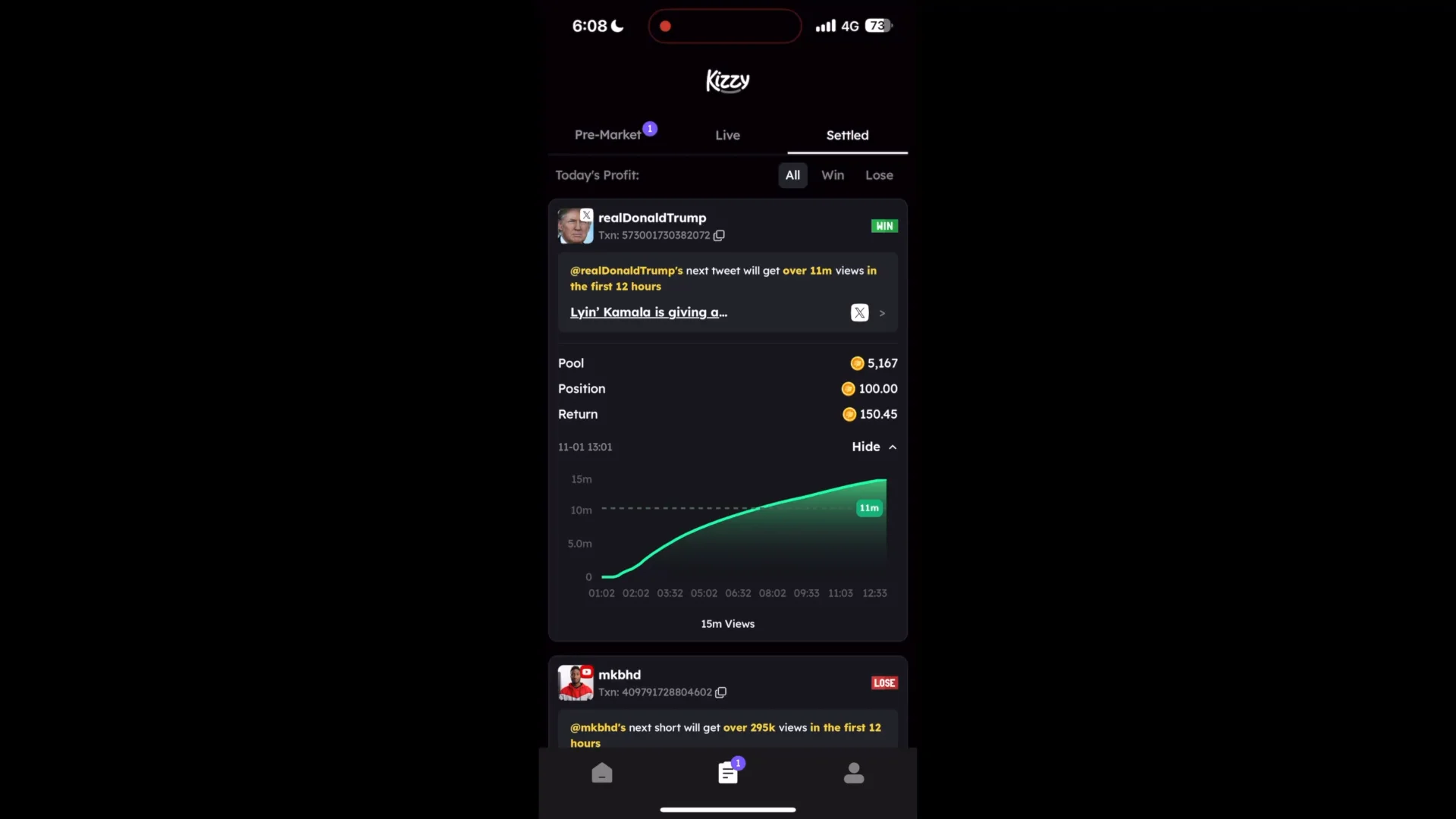 Kizzy App Betting Demo