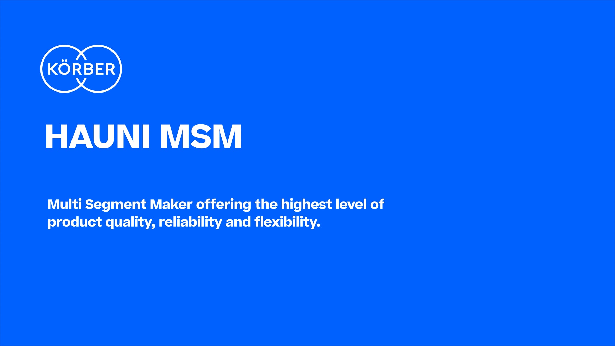 Körber HAUNI MSM