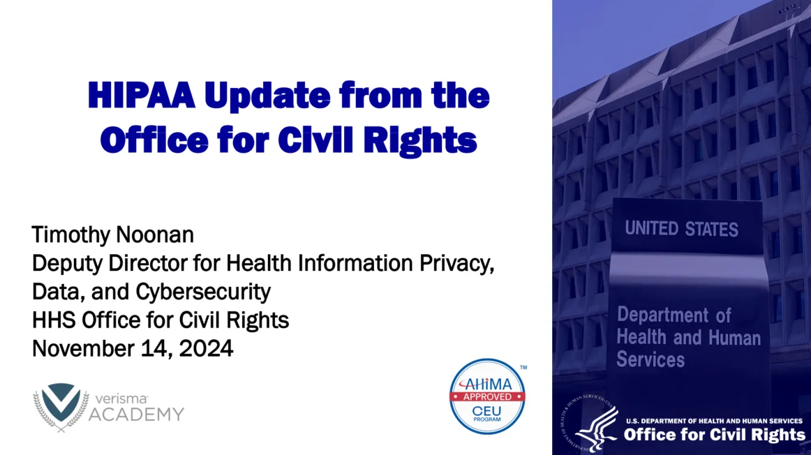 HIPAA Update from the Office for Civil Rights