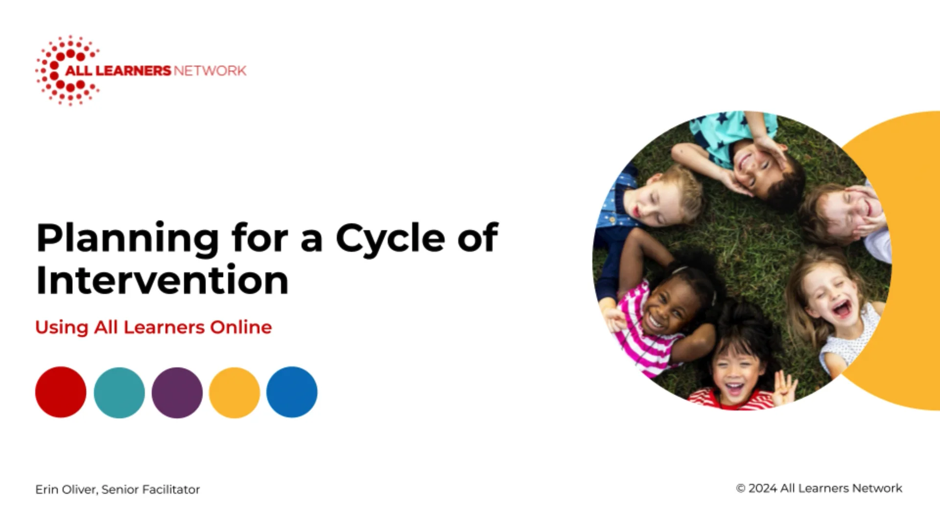 Planning for a Cycle of Intervention Using All Learners Online (ALO ...