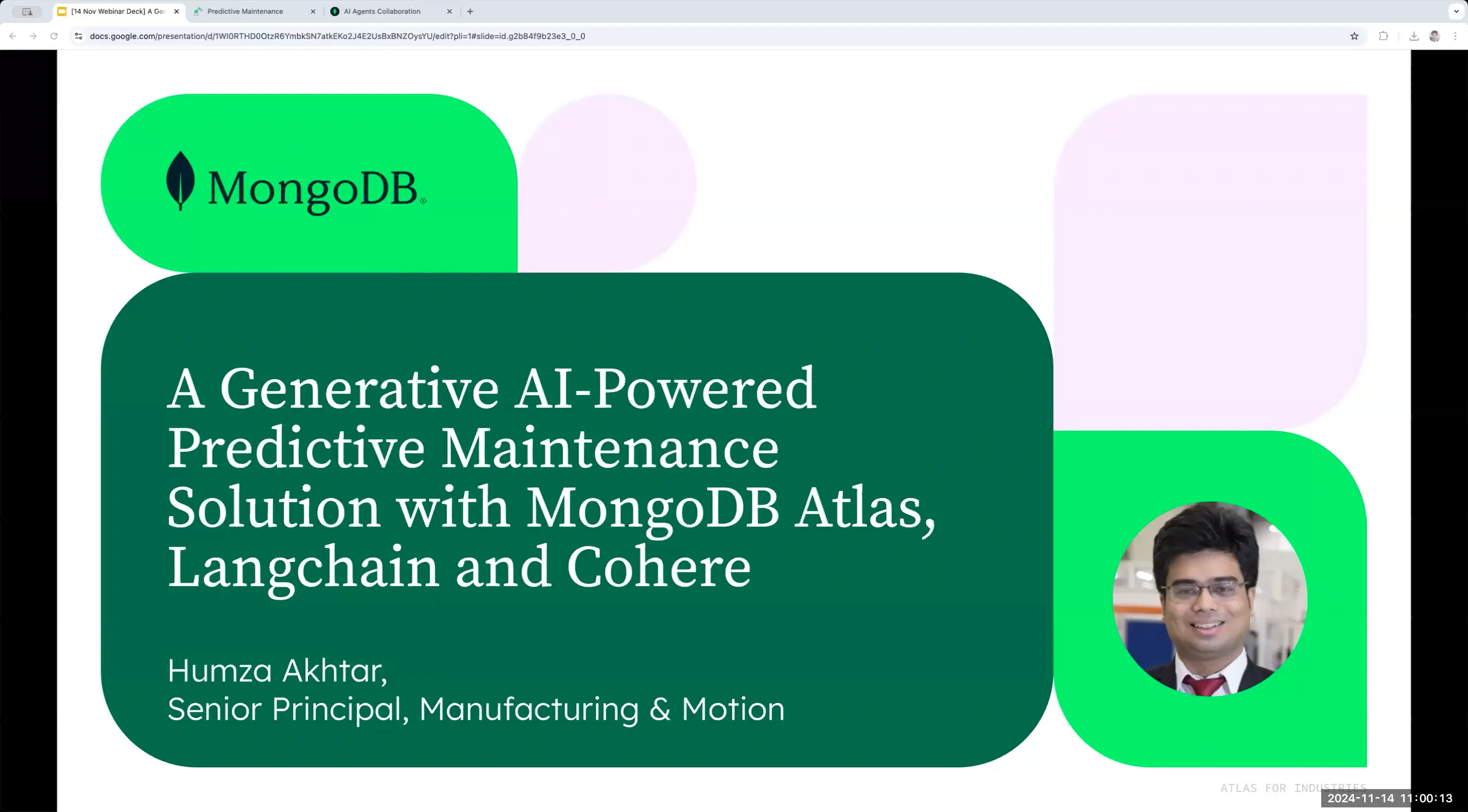 A Generative AI-Powered Predictive Maintenance Solution with MongoDB Atlas, Langchain and Cohere