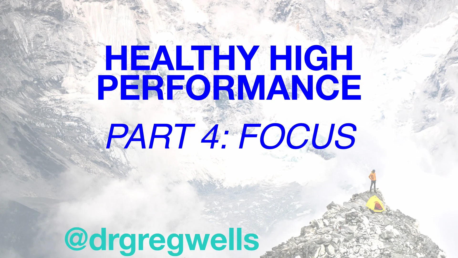 The Healthy High Performance Program Part 4: Focus and Concentrate