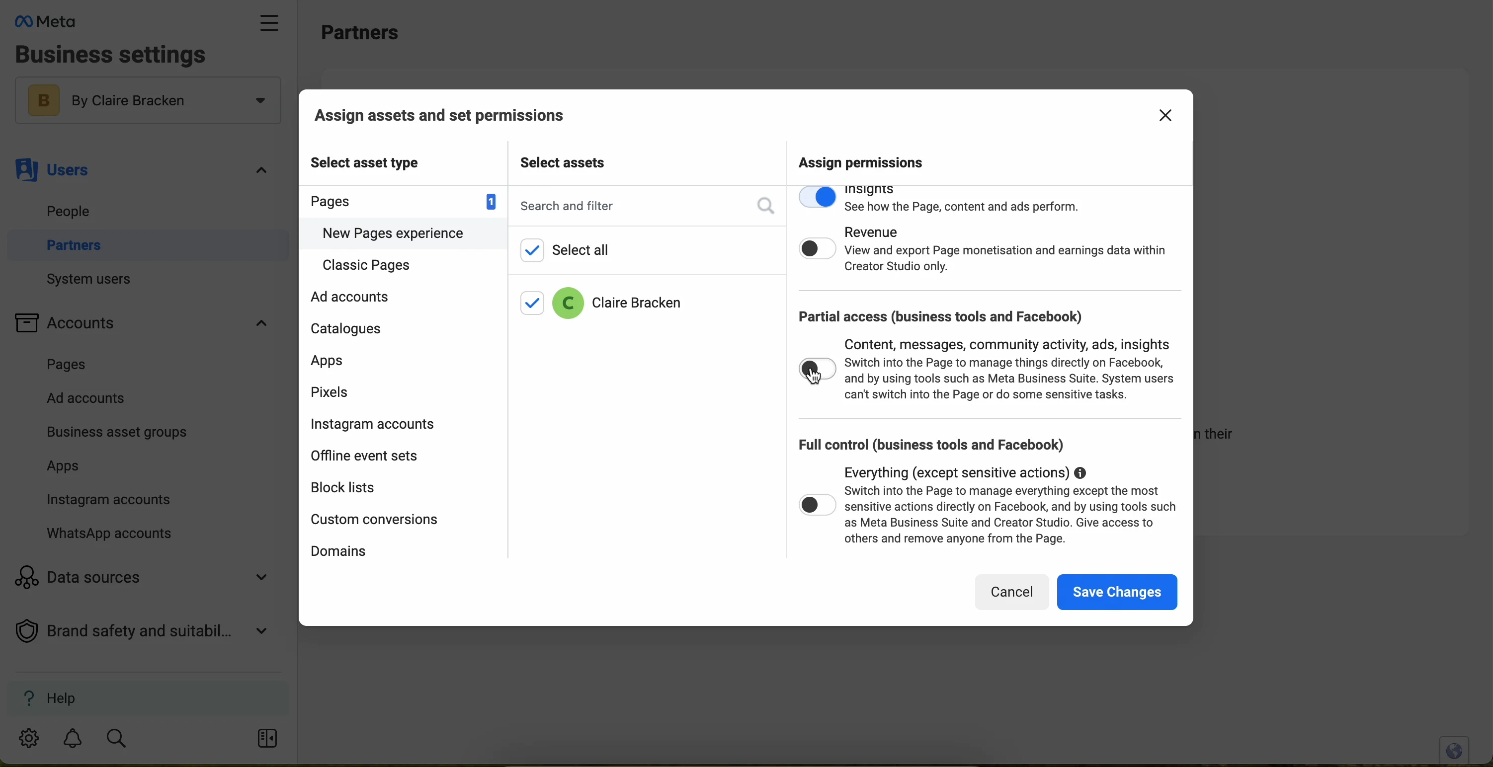 Add a Business Partner - Facebook