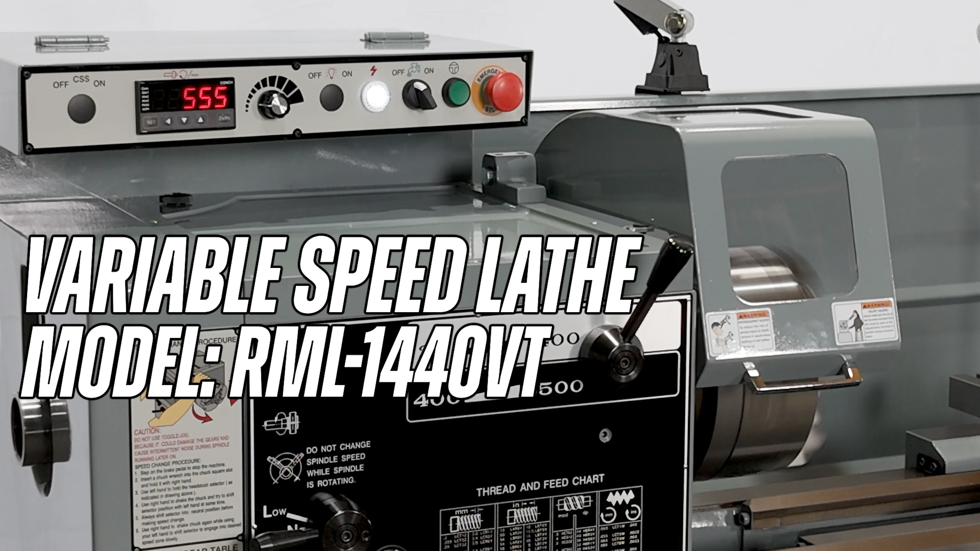 Manual Variable Speed Lathe Model: RML-1440VT