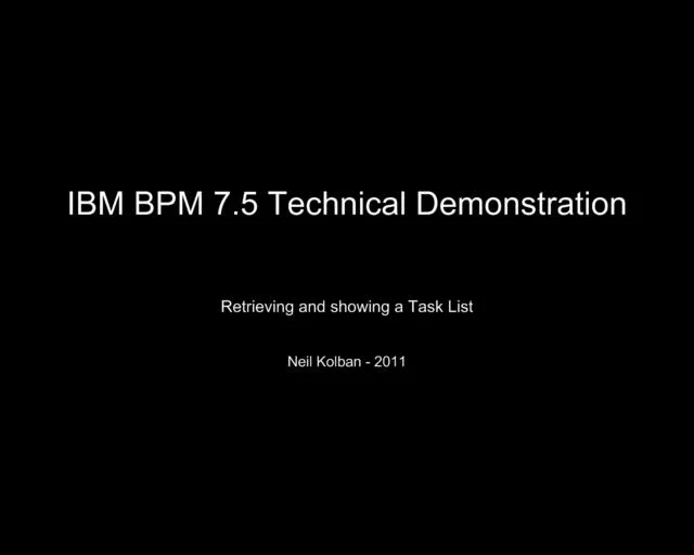 IBM BPM 7.5 - Working with Task Lists for selecting a task