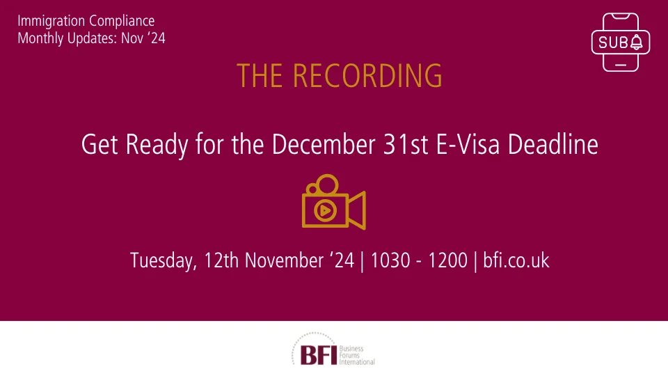 Get Ready for the December 31st E-Visa Deadline - INTRO Snippet