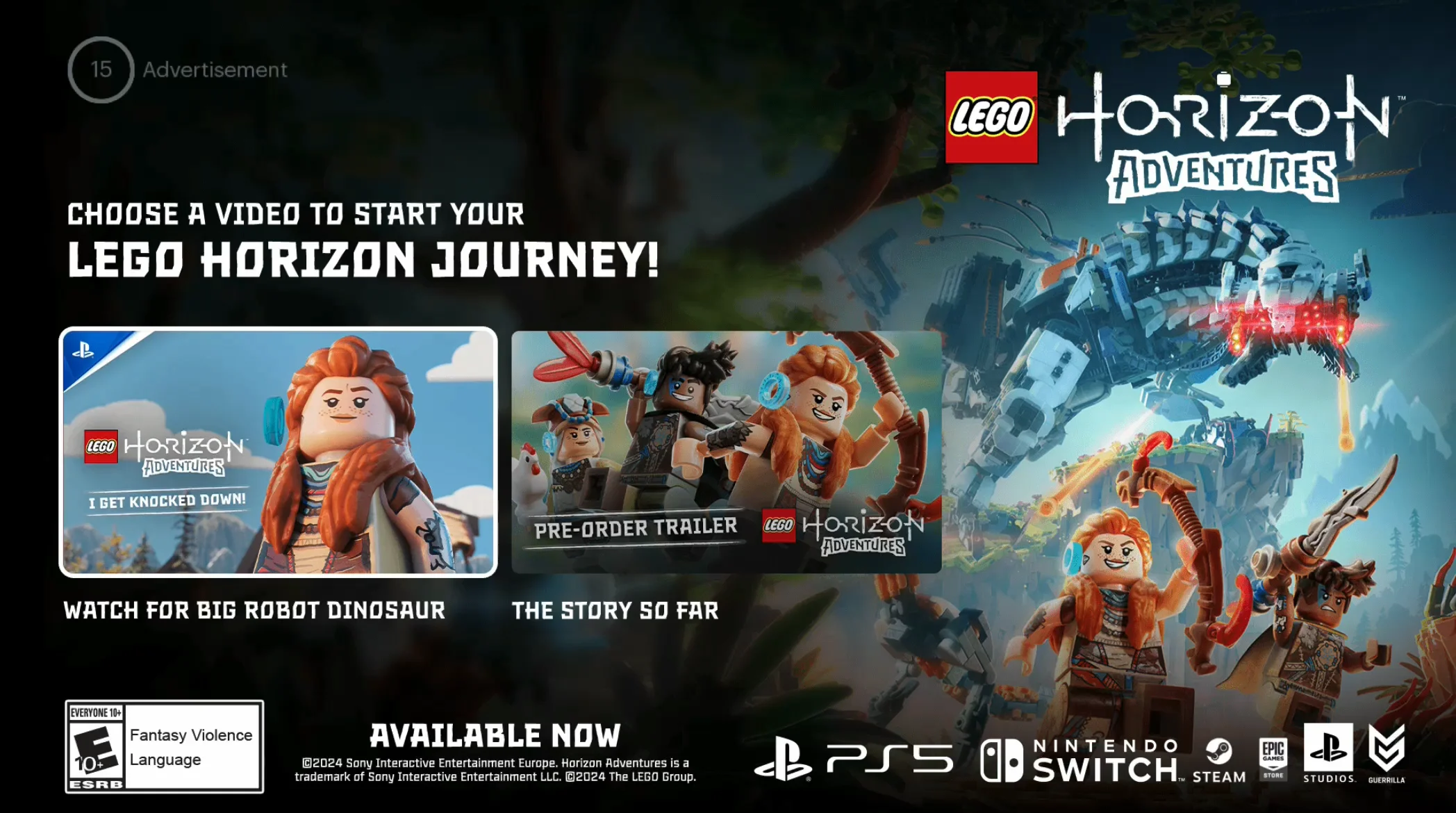 Media & Entertainment - Playstation - Q4 2024 (Max Selector) (2nd Unit) - Big Robot Dinosaur on ...