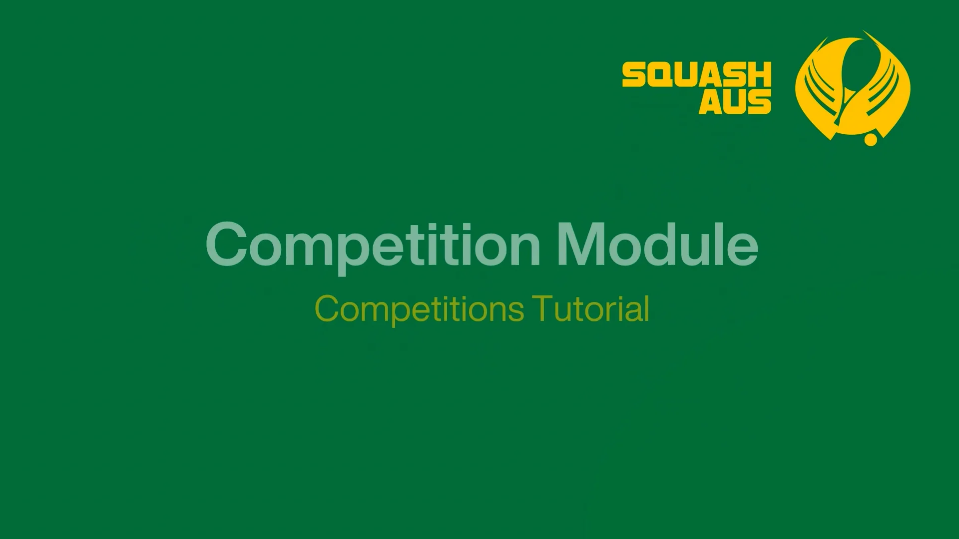 Competitions Module - Competitions Tutorial