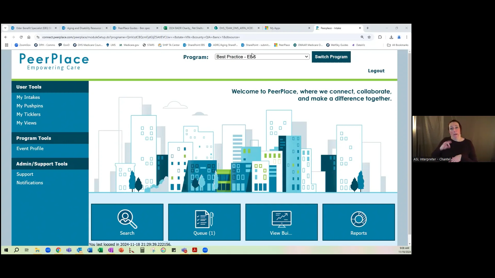 Benefit Specialist PeerPlace Drop In Call 2024.11.19