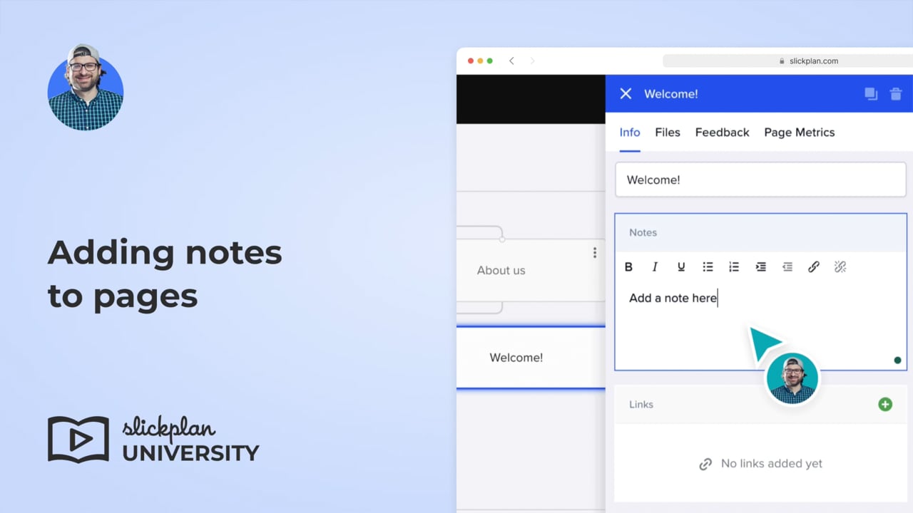 Adding Notes to Pages | Slickplan
