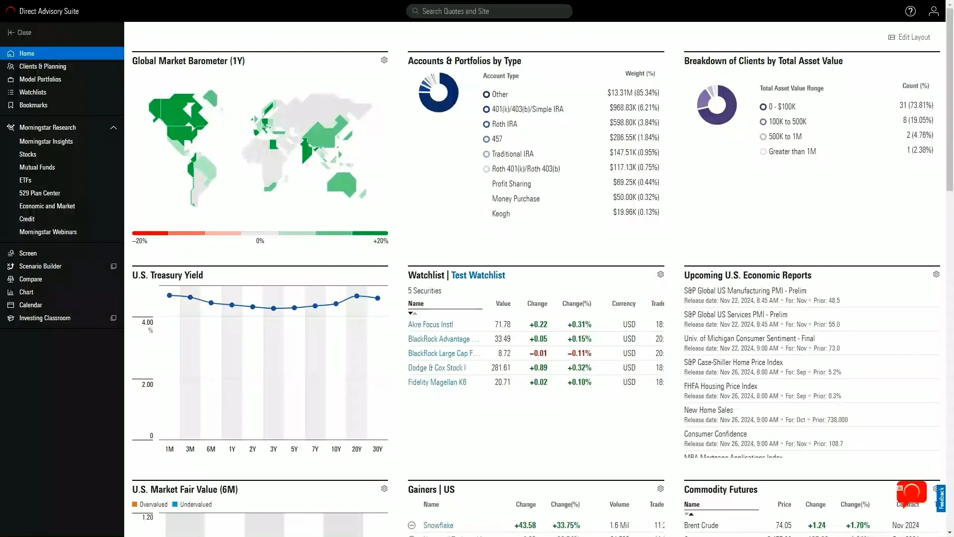 Direct Advisory Suite - Screening, Research, and Reporting