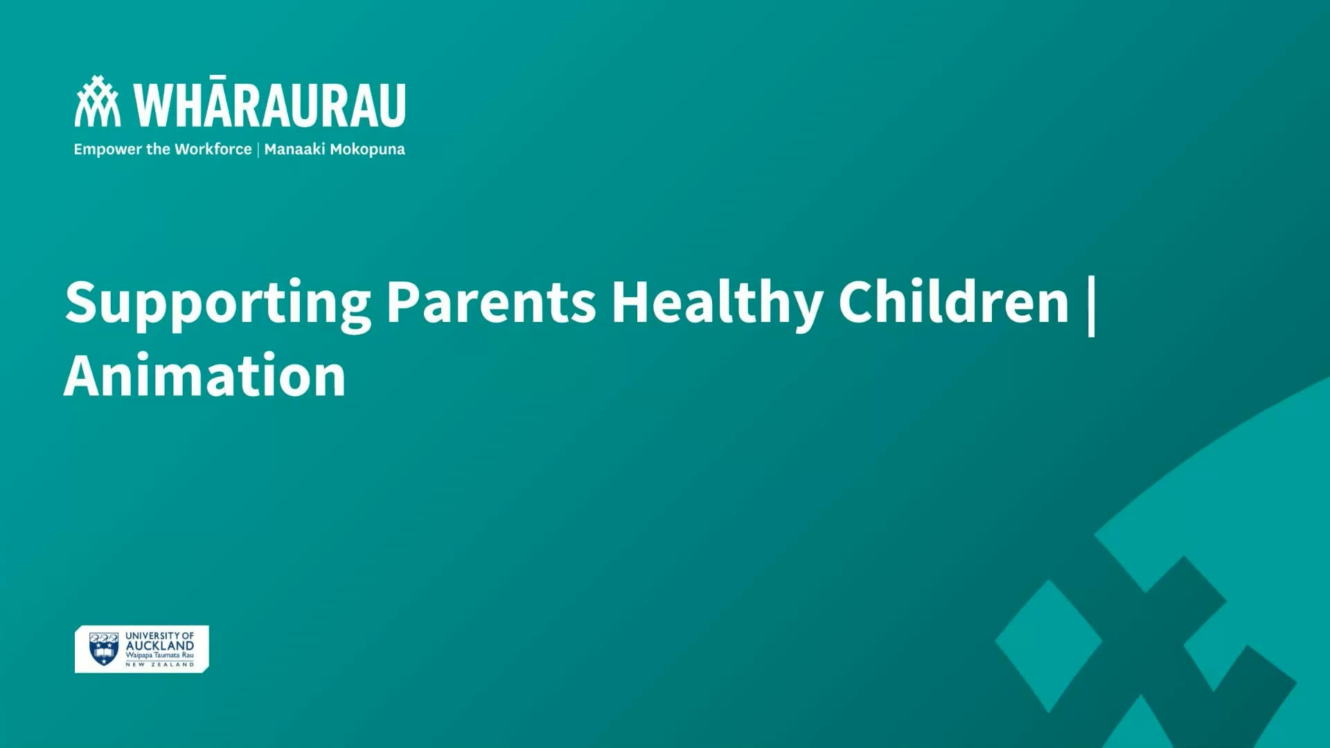 Supporting Parents Healthy Children Animation