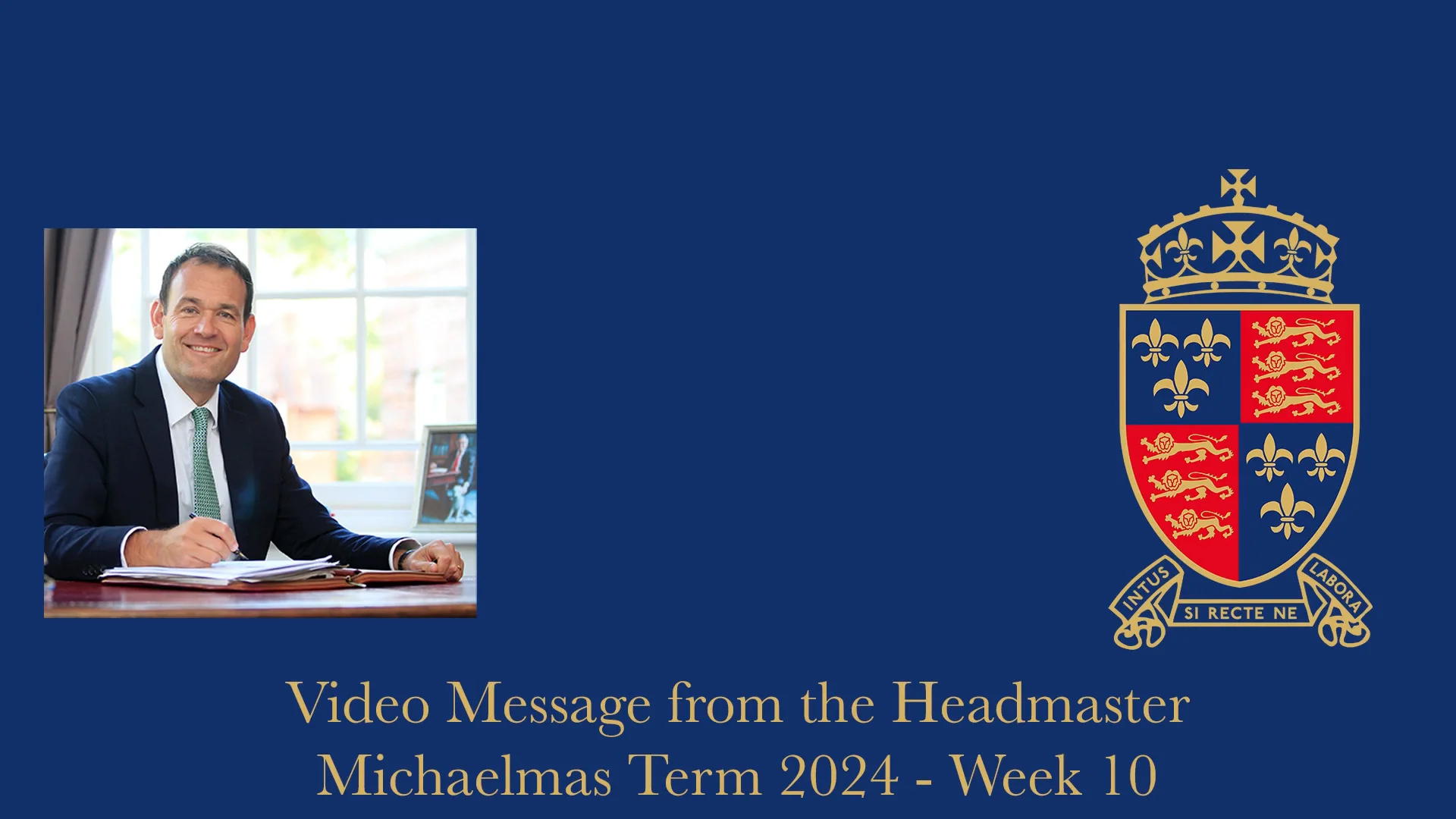 An Introduction to the Newsletter from Headmaster Leo Winkley 22nd ...