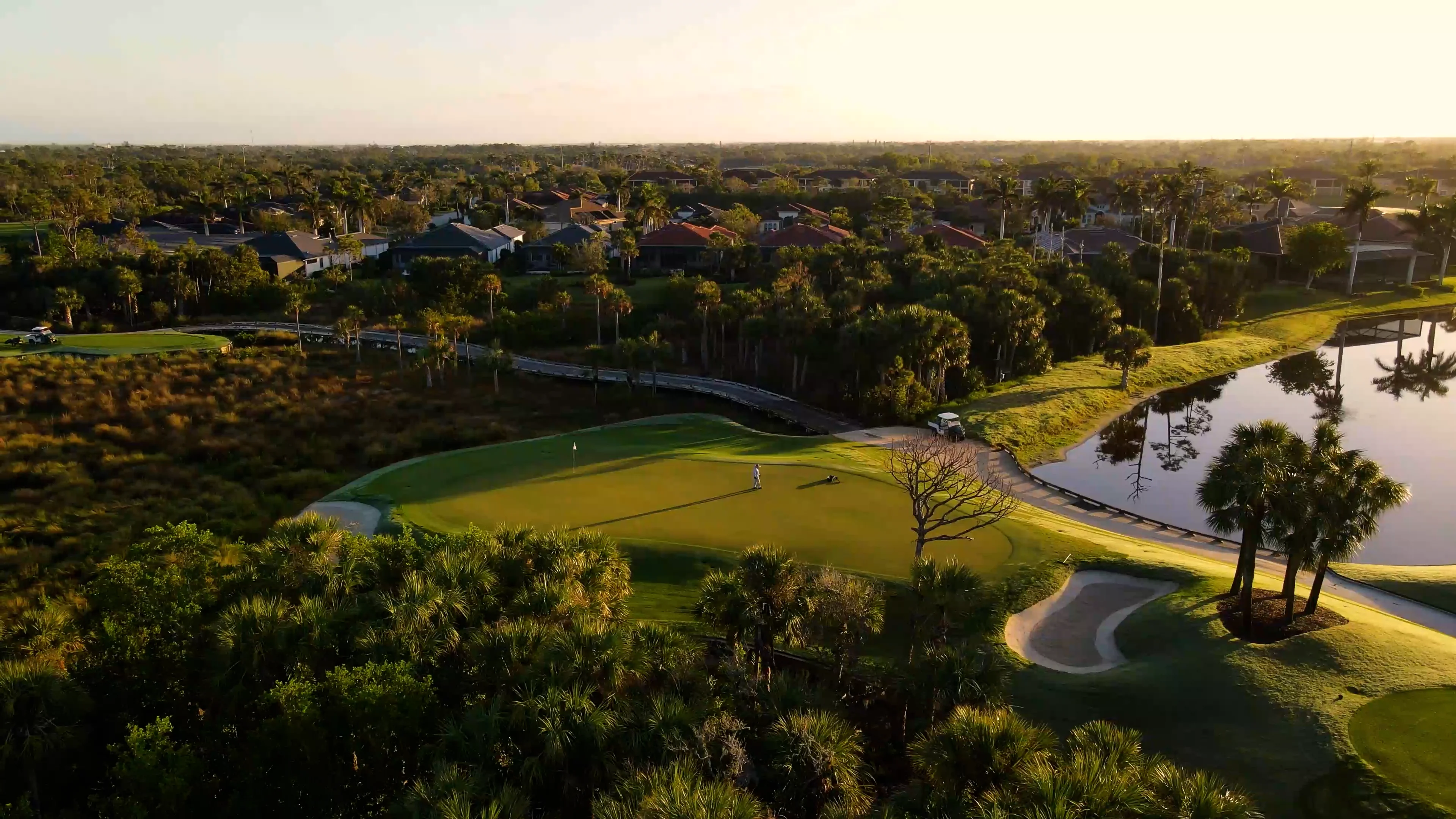Hole #6 Green during morning preparations at SWP