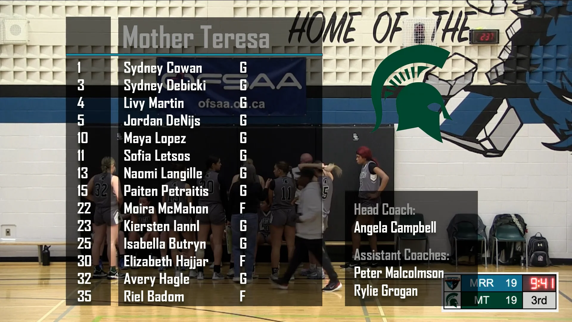 Gold Medal Final - Mother Teresa Catholic SS vs Maple Ridge SS - OFSAA ...