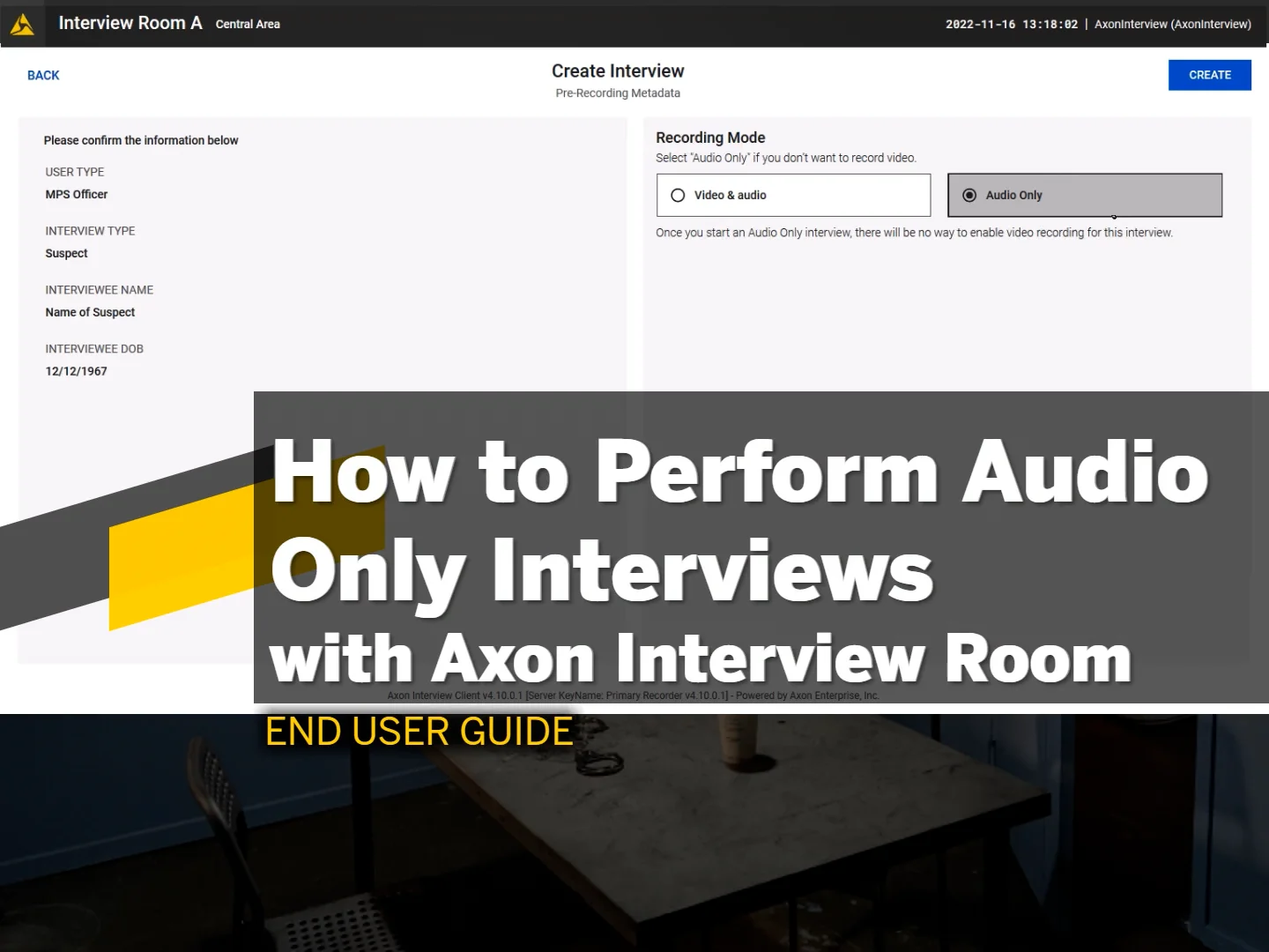 How to perform Audio Only Interviews