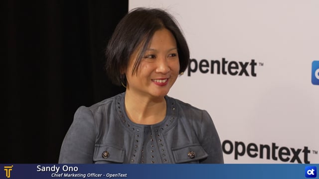 Unlocking Innovations with Sandy Ono at OpenText World 2024 - Techstrong TV