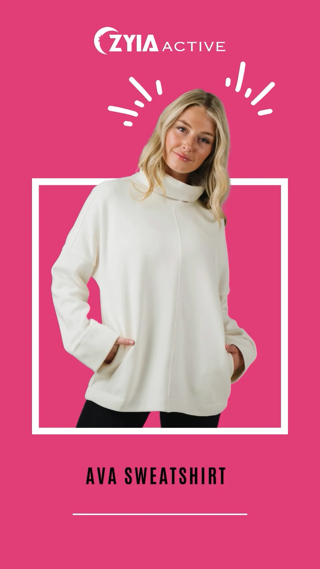 Ava Sweatshirt | White #3947 | Bright Teal #3948