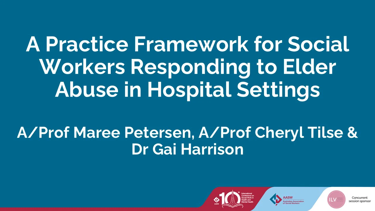 A Practice Framework for Social Workers Responding to Elder Abuse in ...