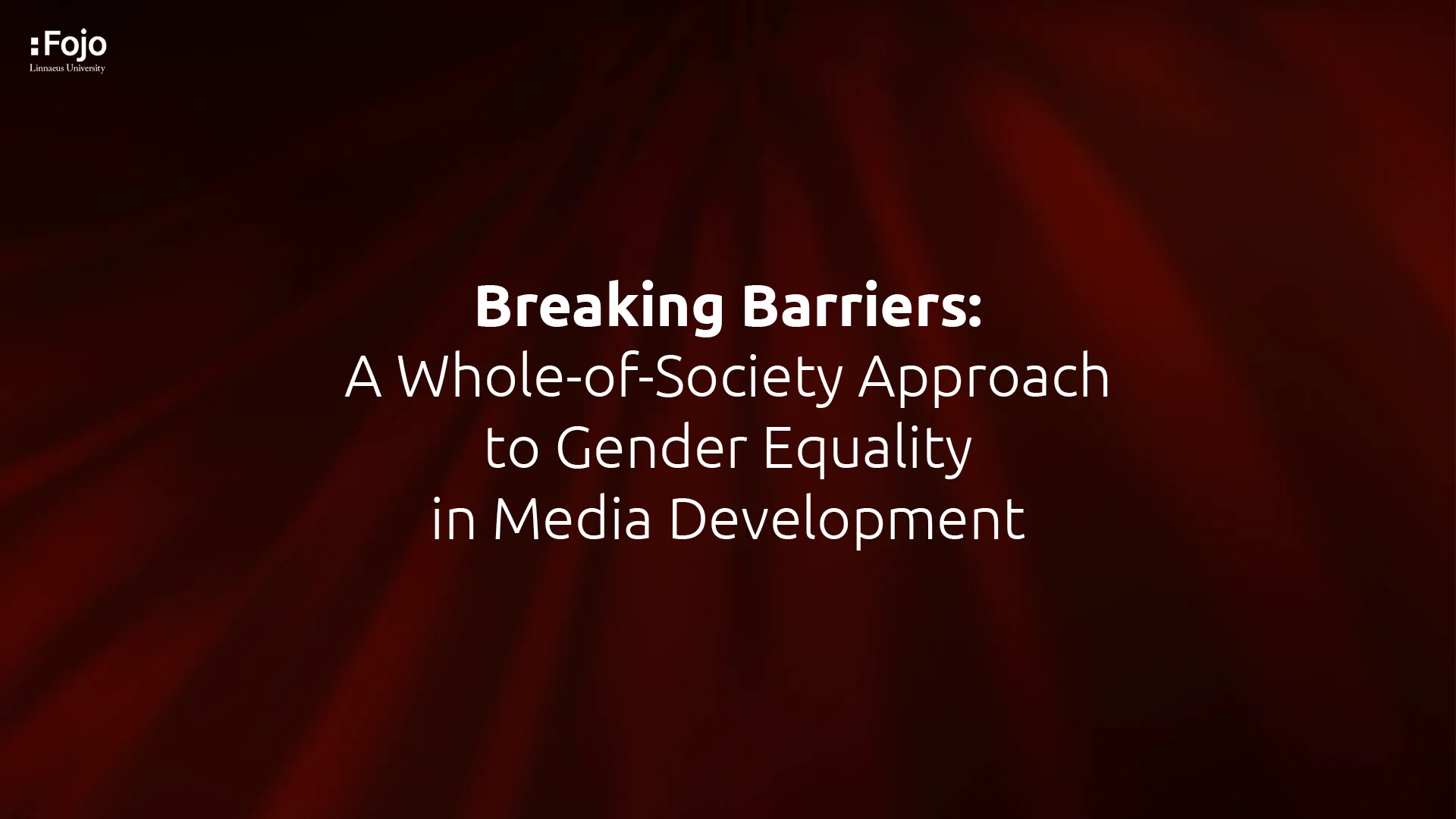 Launch of "Breaking Barriers: A whole-of-society approach to gender ...