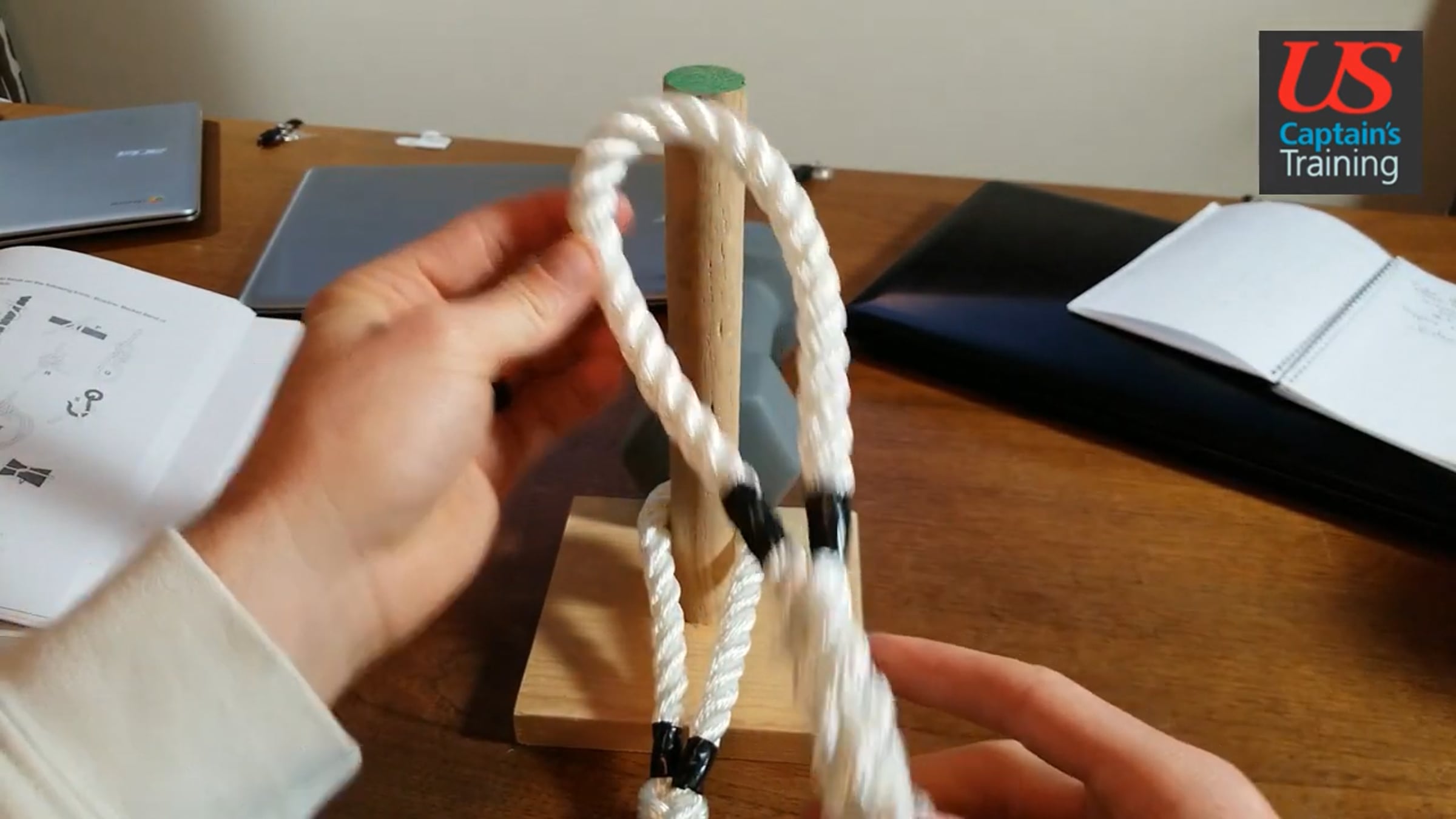Dipping the Eye of a Mooring Line