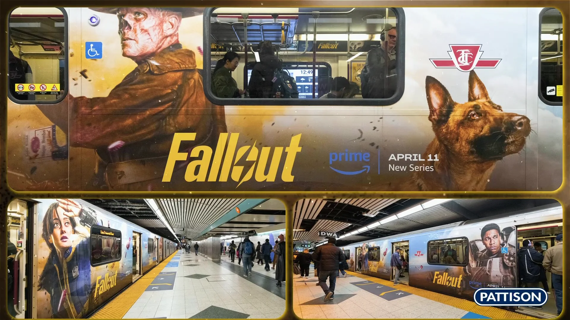 Prime Video's Fallout - PATTISON Outdoor Station Domination and Subway Wrap