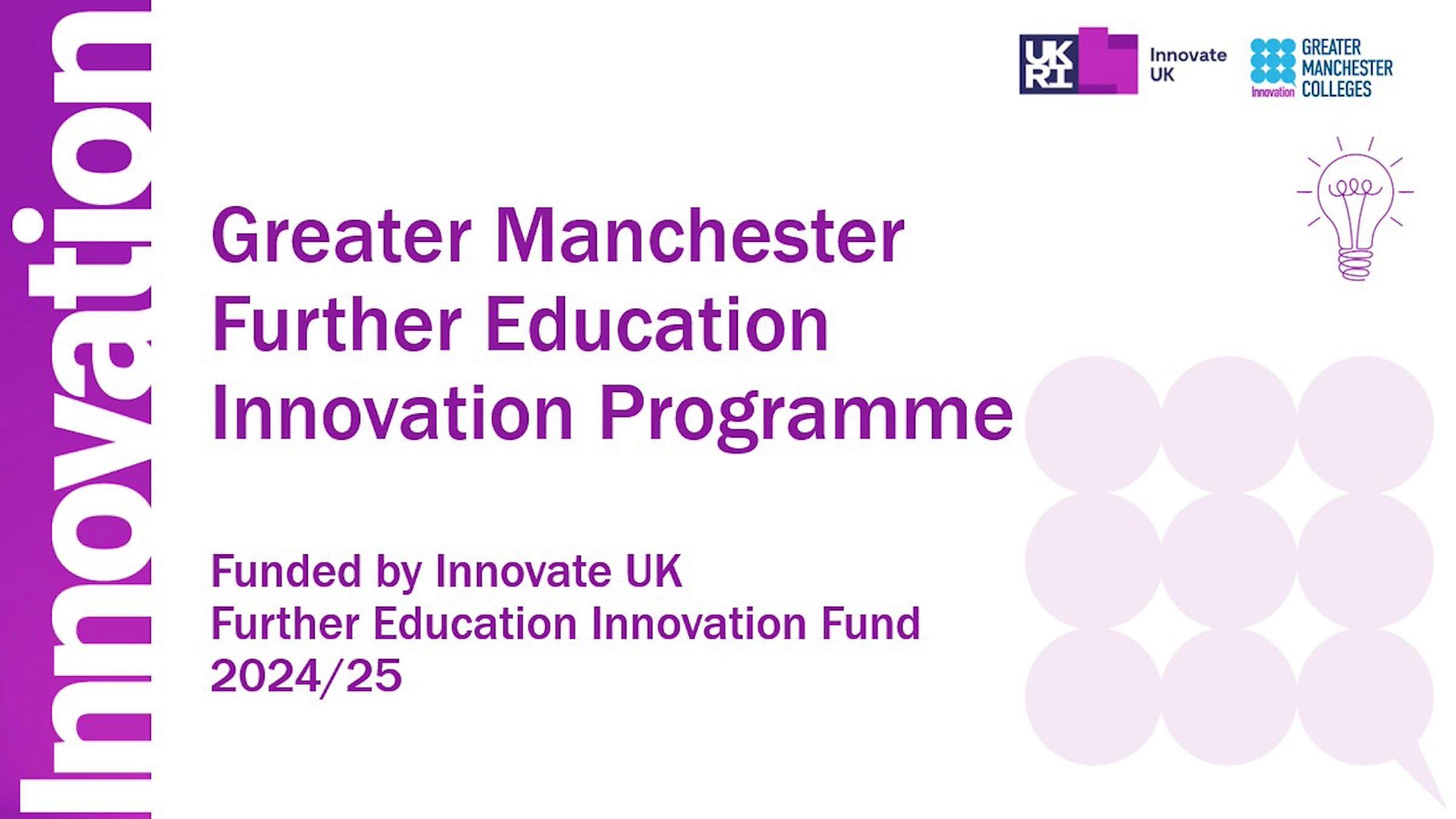 Greater Manchester Further Education Innovation Programme ...