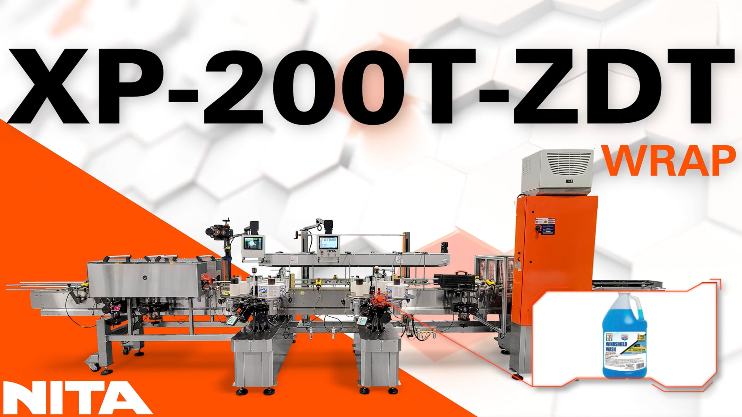 Tac'n'Wrap Label Application on Round Plastic Gallons with Feed Screws ...