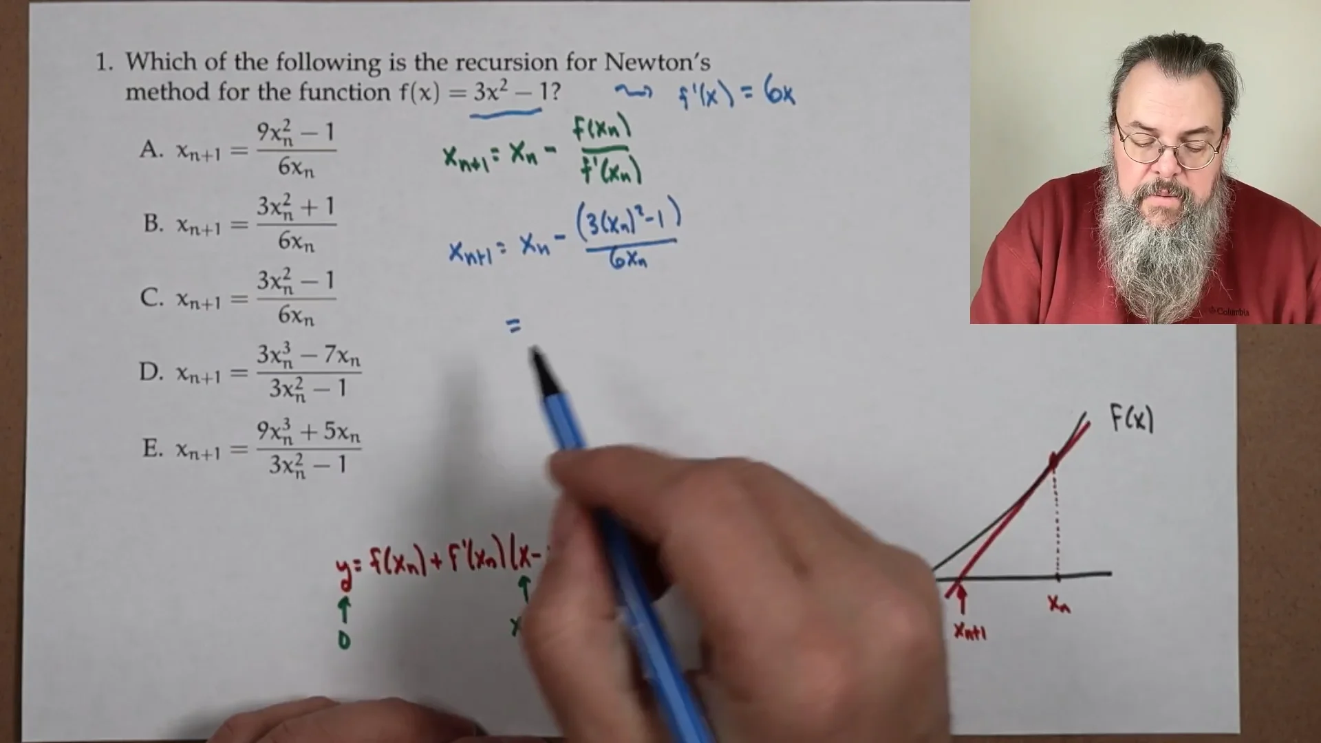 Solutions to practice exam 3-A (Calc 1; Fall 2024)