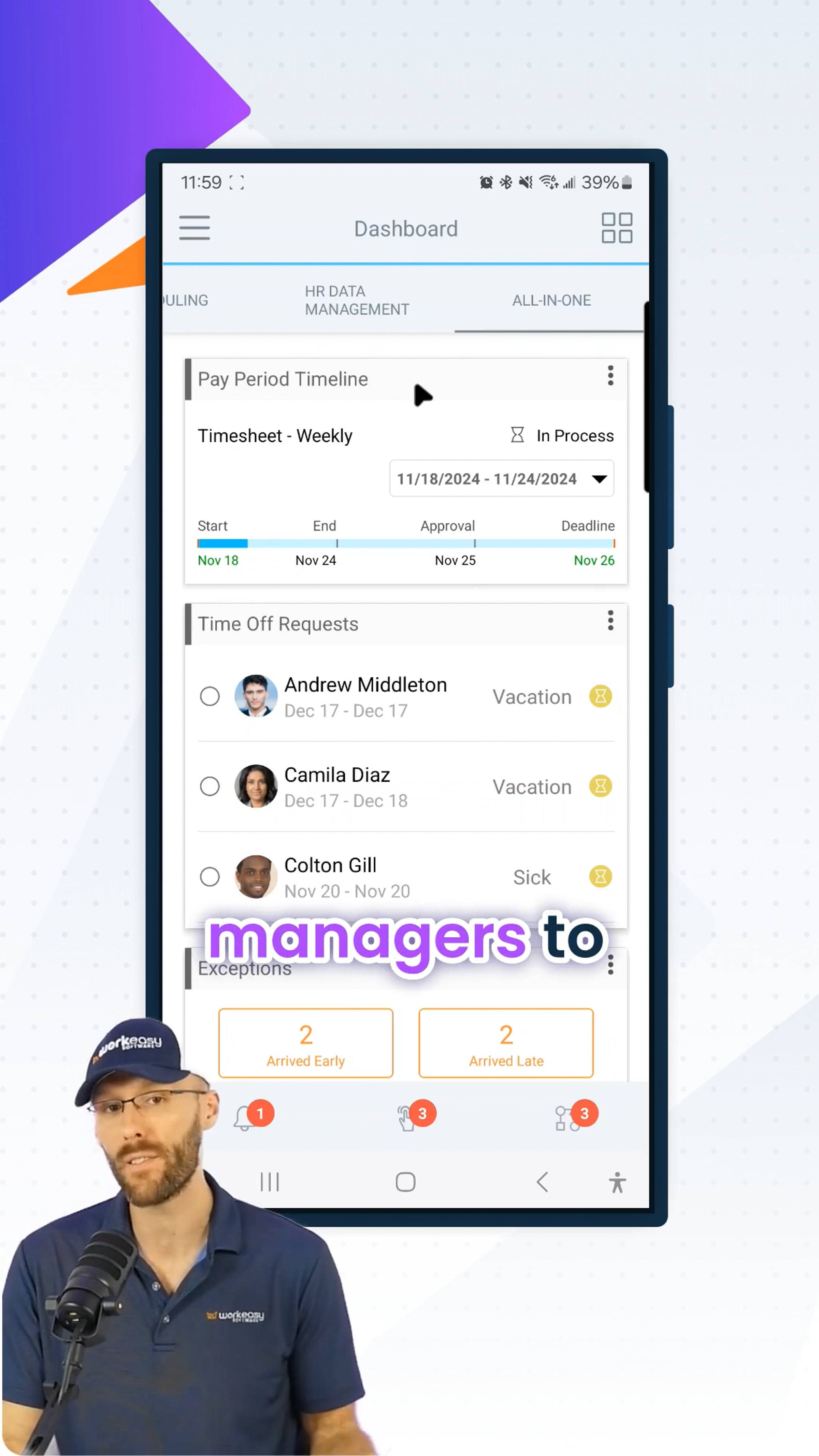 WorkEasy Software Manager Mobile Experience