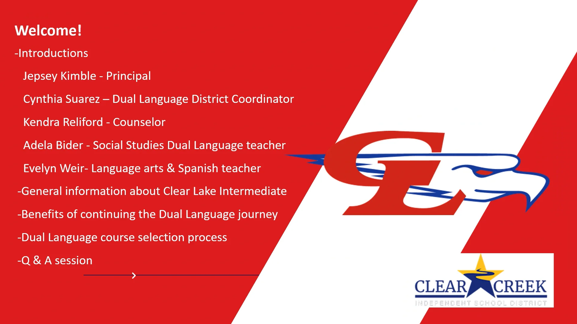 CLI Dual Language parent night presentation