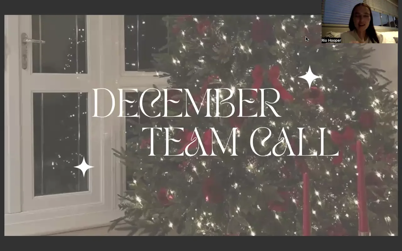 December Team Call ️