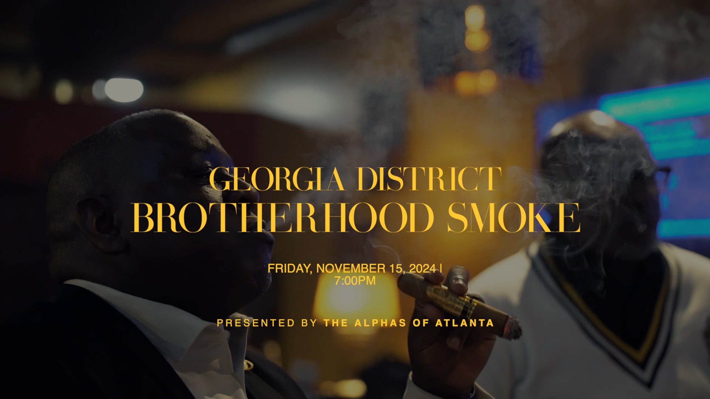 Alphas of Atlanta brotherhood smoke