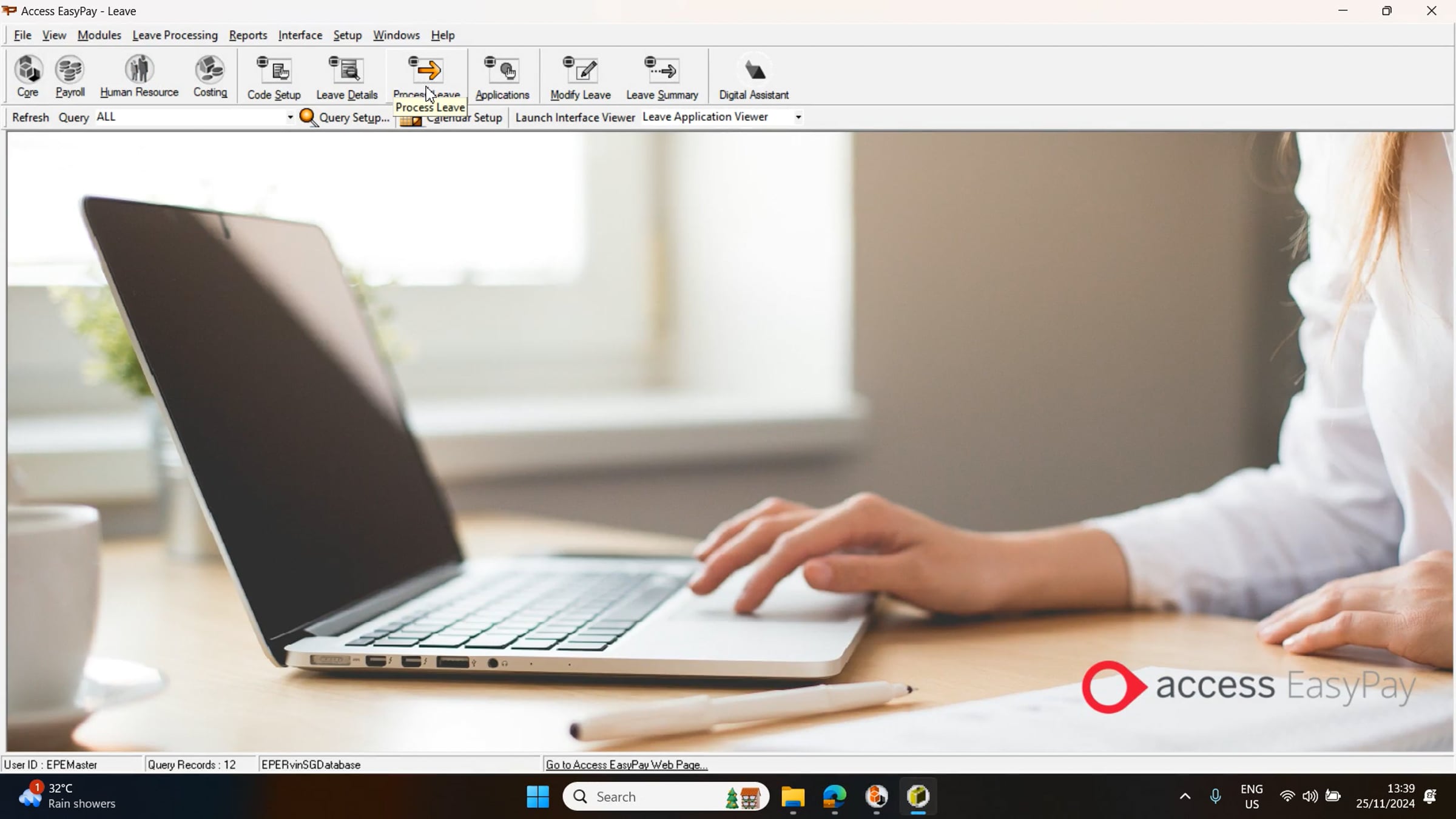 Access EasyPay - Initialise Leave Entitlements