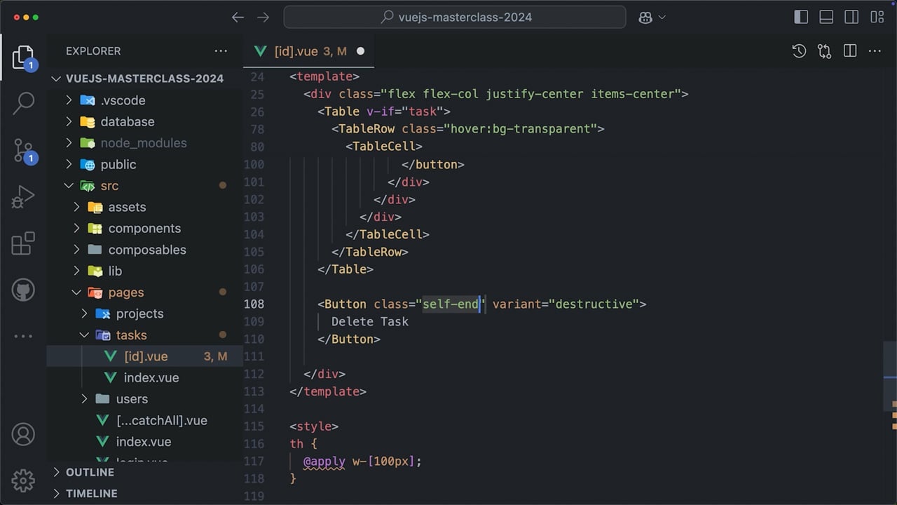 Delete Tasks - A Vue.js Lesson From our Vue.js Course: The Vue.js... Delete Tasks - A Vue.js Lesson From our Vue.js Course: The Vue.js...