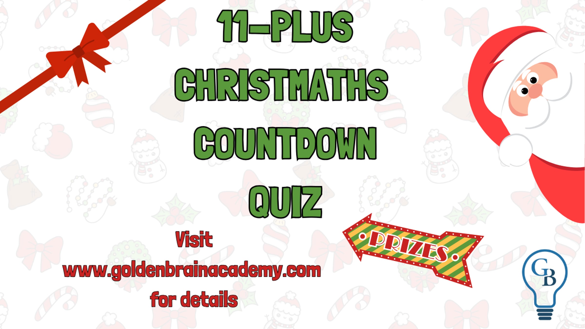 GBA 11 PLUS CHRISTMATHS COUNTDOWN 12TH DECEMBER