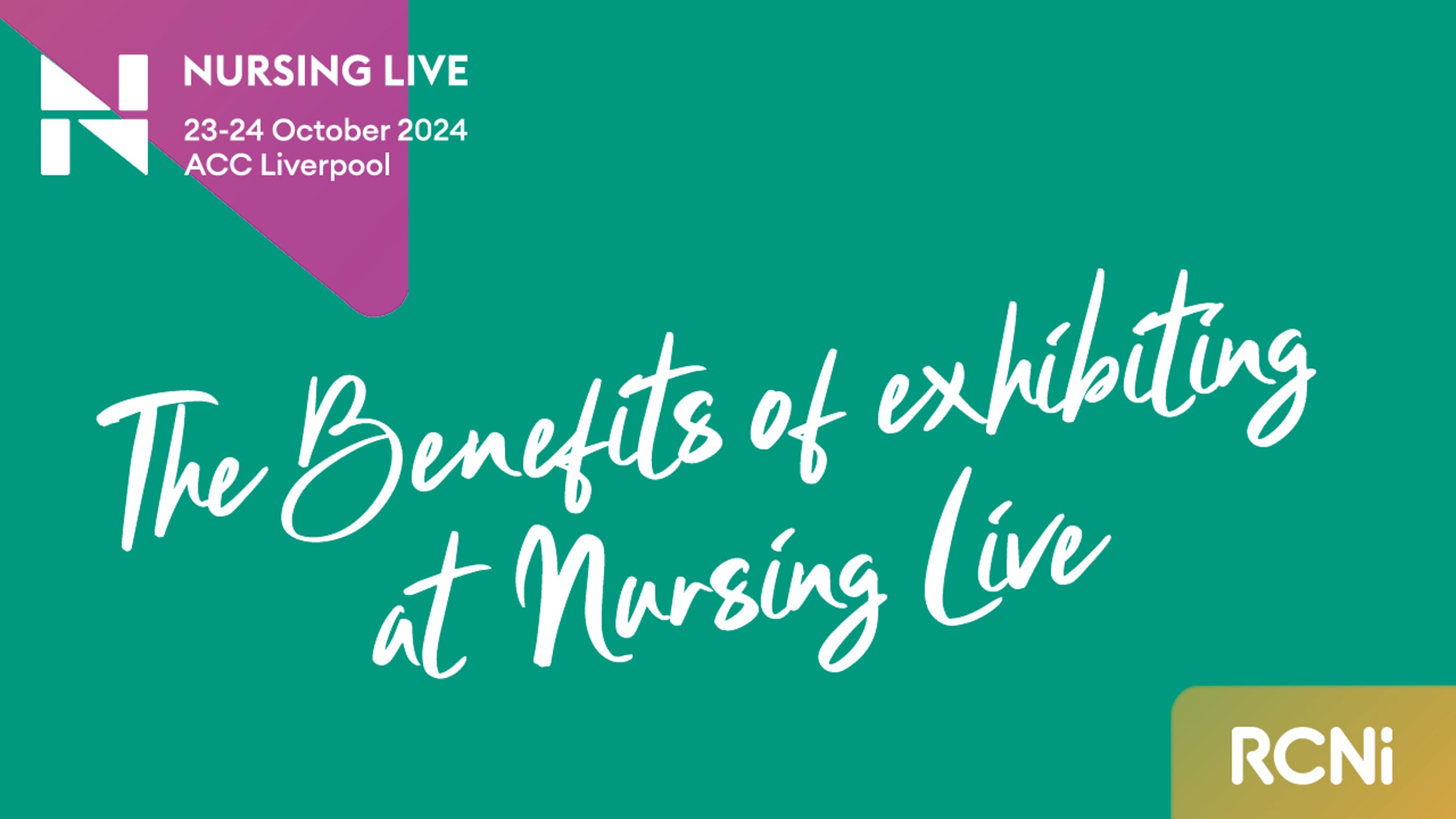 Hear from our exhibitors at Nursing Live 2024