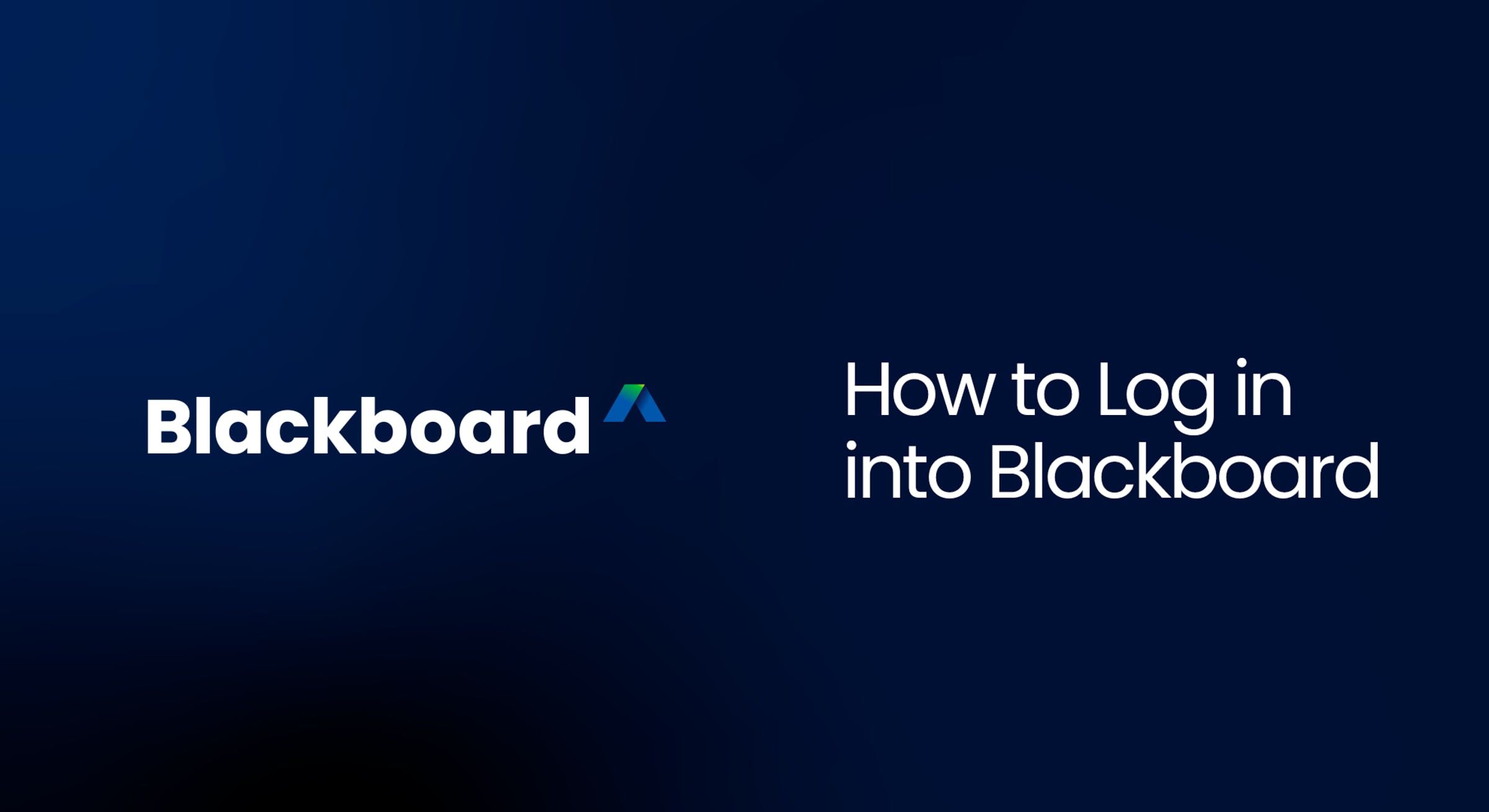 How to Log in into Blackboard