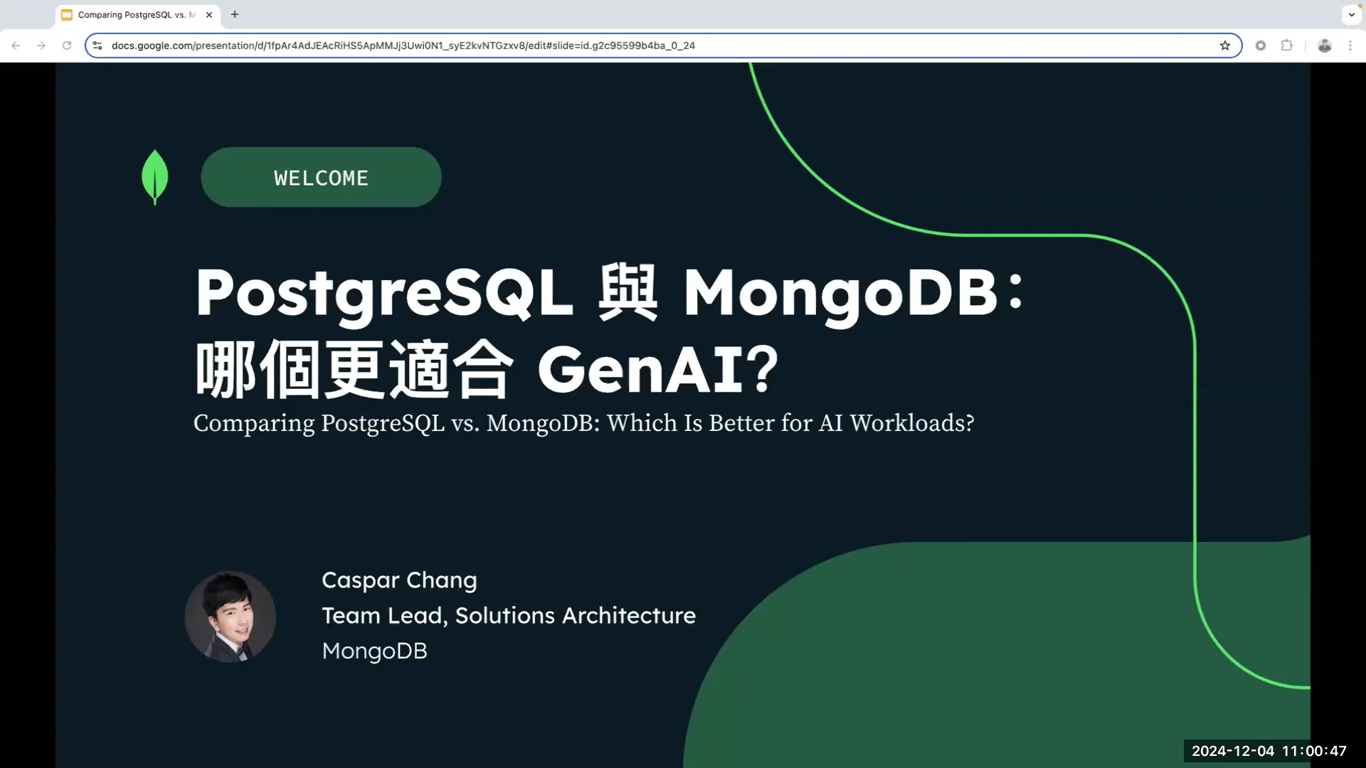 Comparing PostgreSQL vs. MongoDB - Webinar - TW