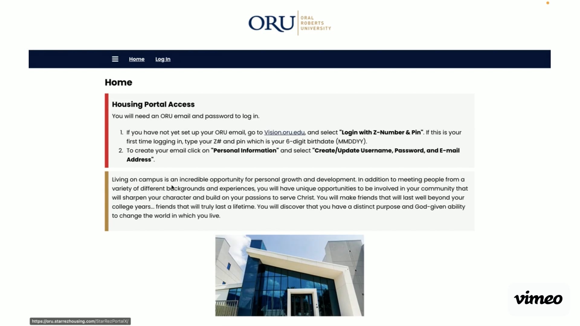 New Housing application and Room Selection Tutorial 12/4/24