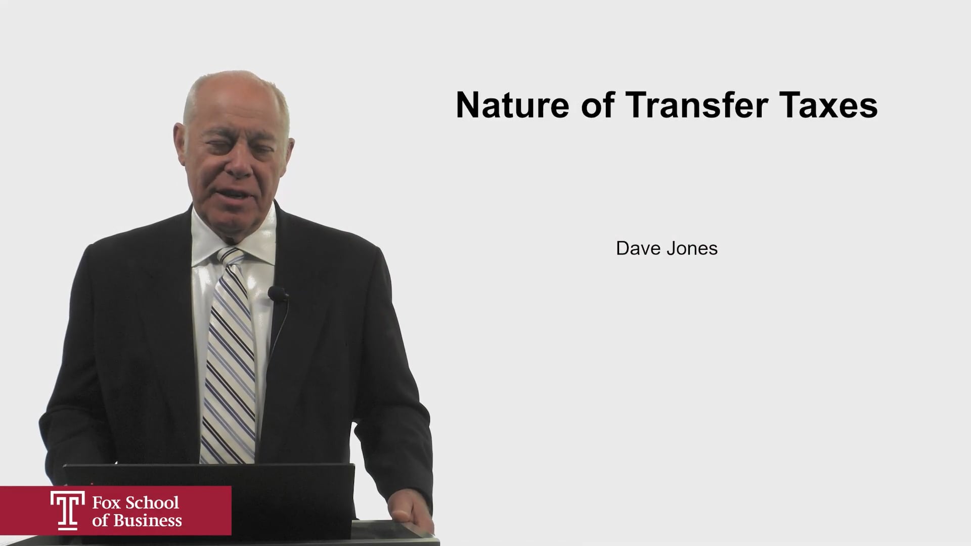 Nature of Transfer Taxes | Video Vault