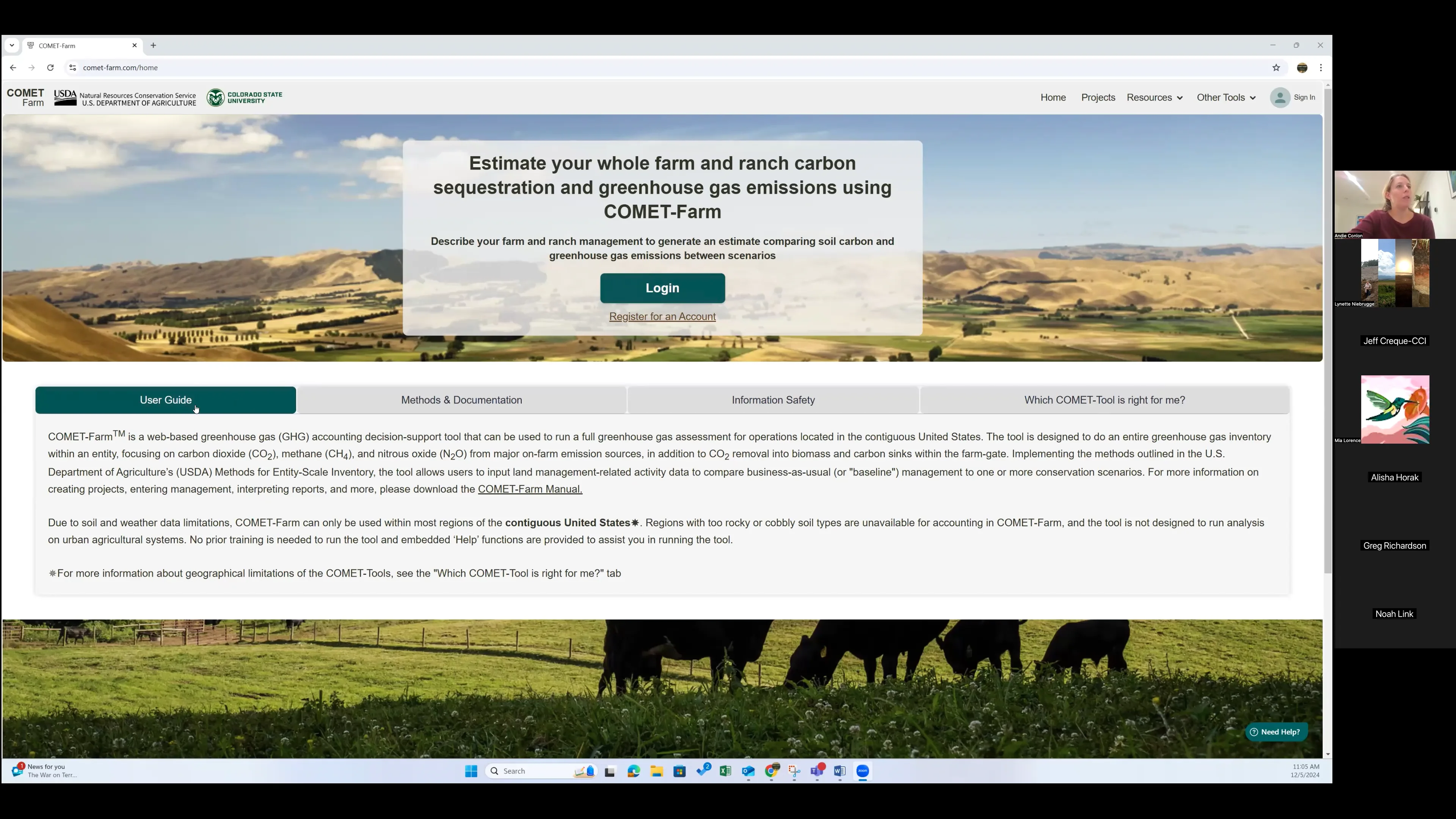 COMET-Farm Update, Cafe Hour December 2024