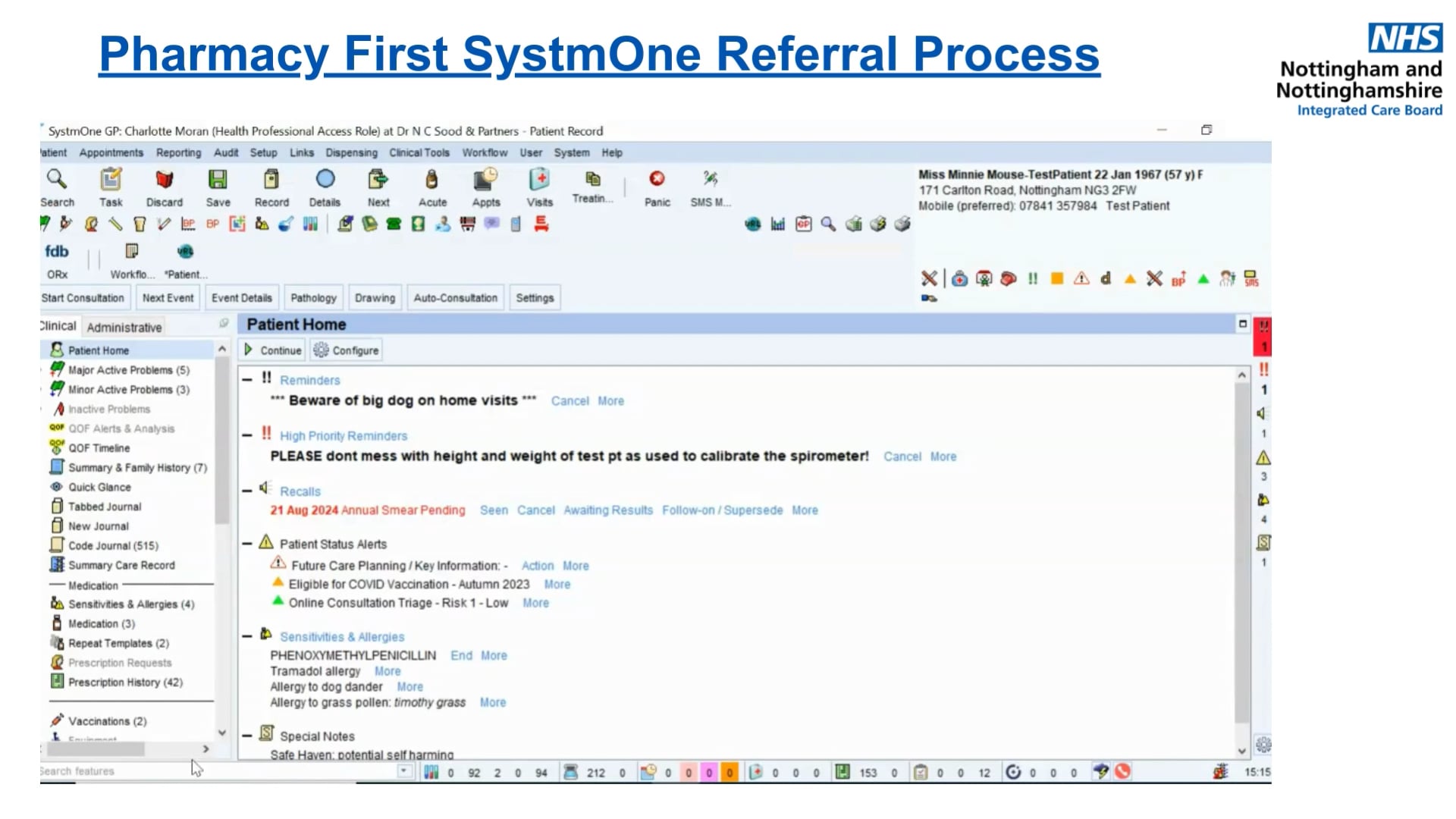 Pharmacy First SystmOne Referral Process - Dec 2024