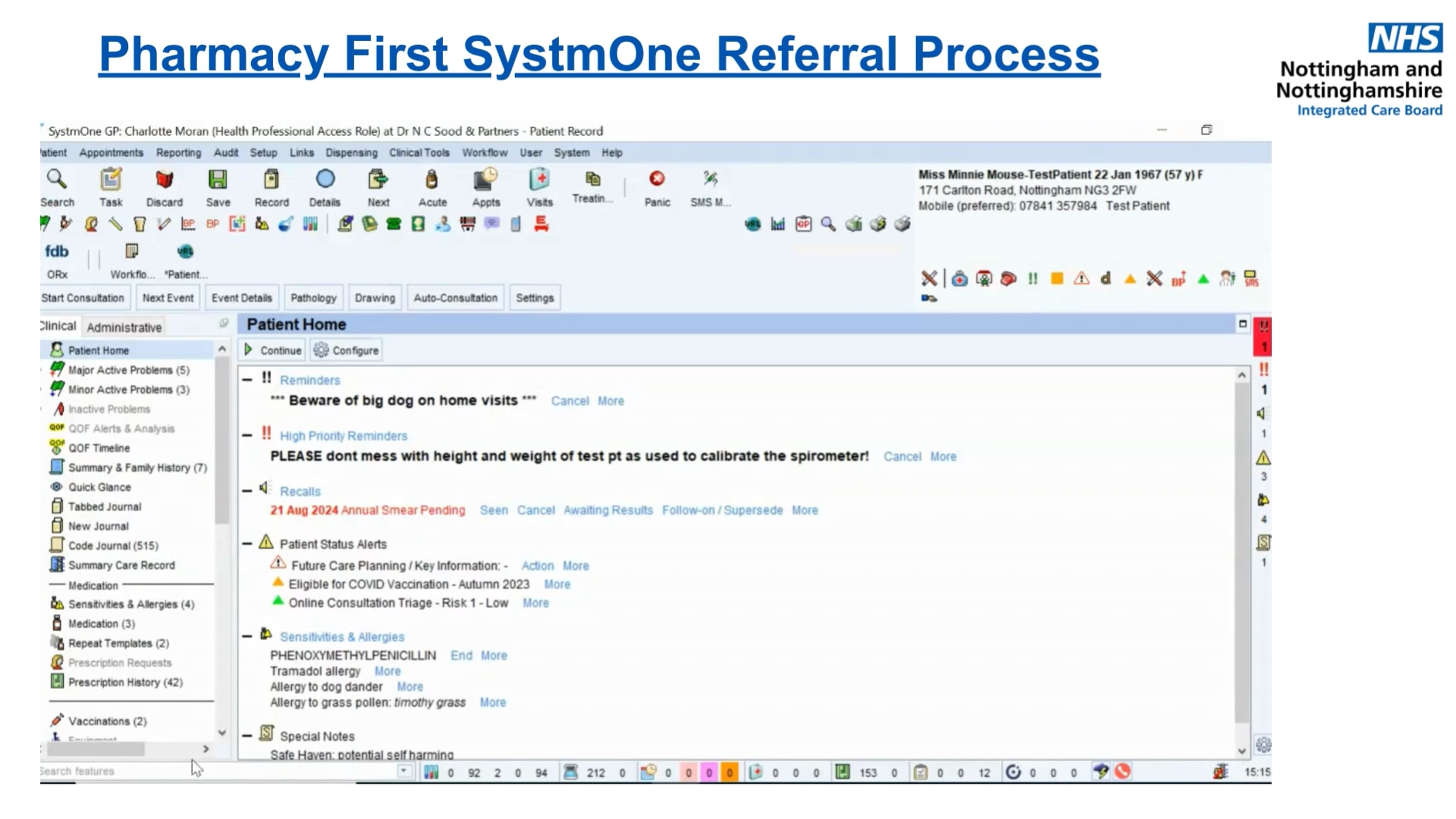 Pharmacy First SystmOne Referral Process - Dec 2024